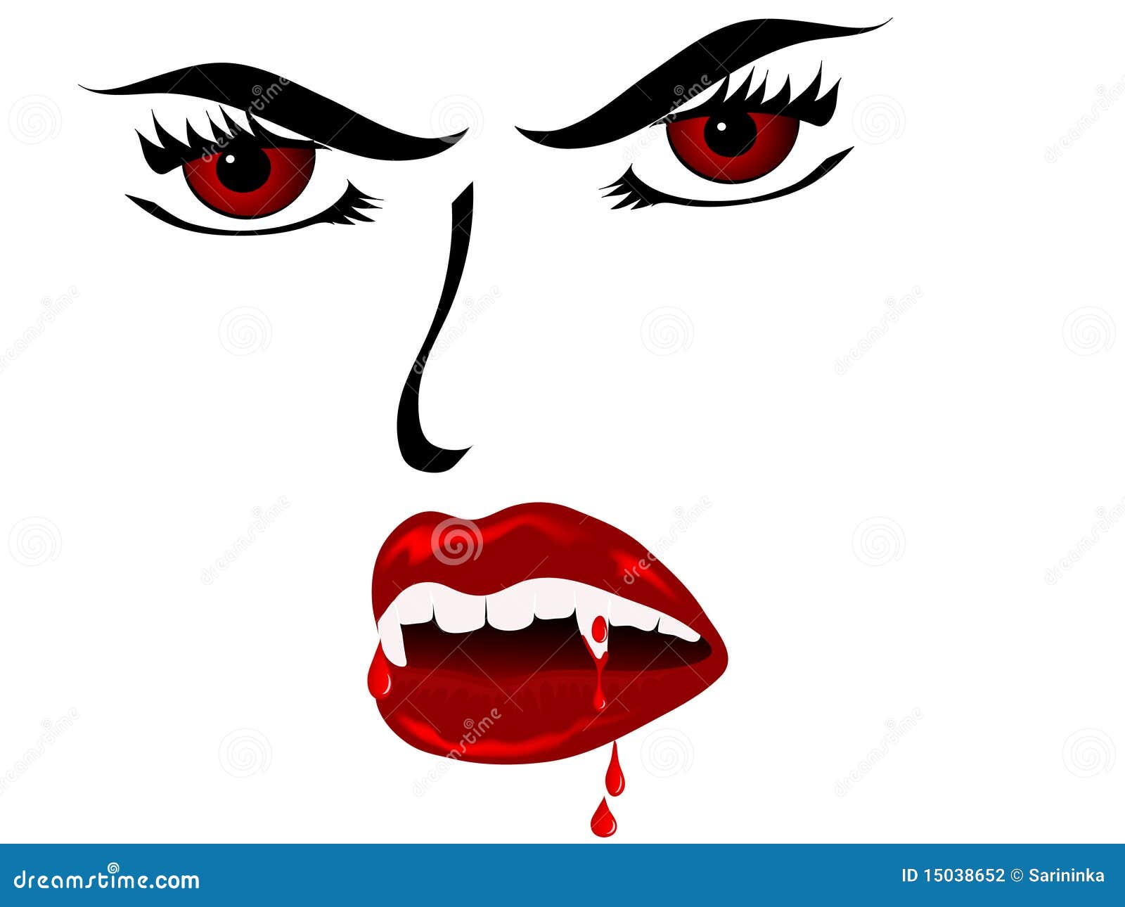 Vampire face stock vector. Illustration of graphic, lady - 15038652