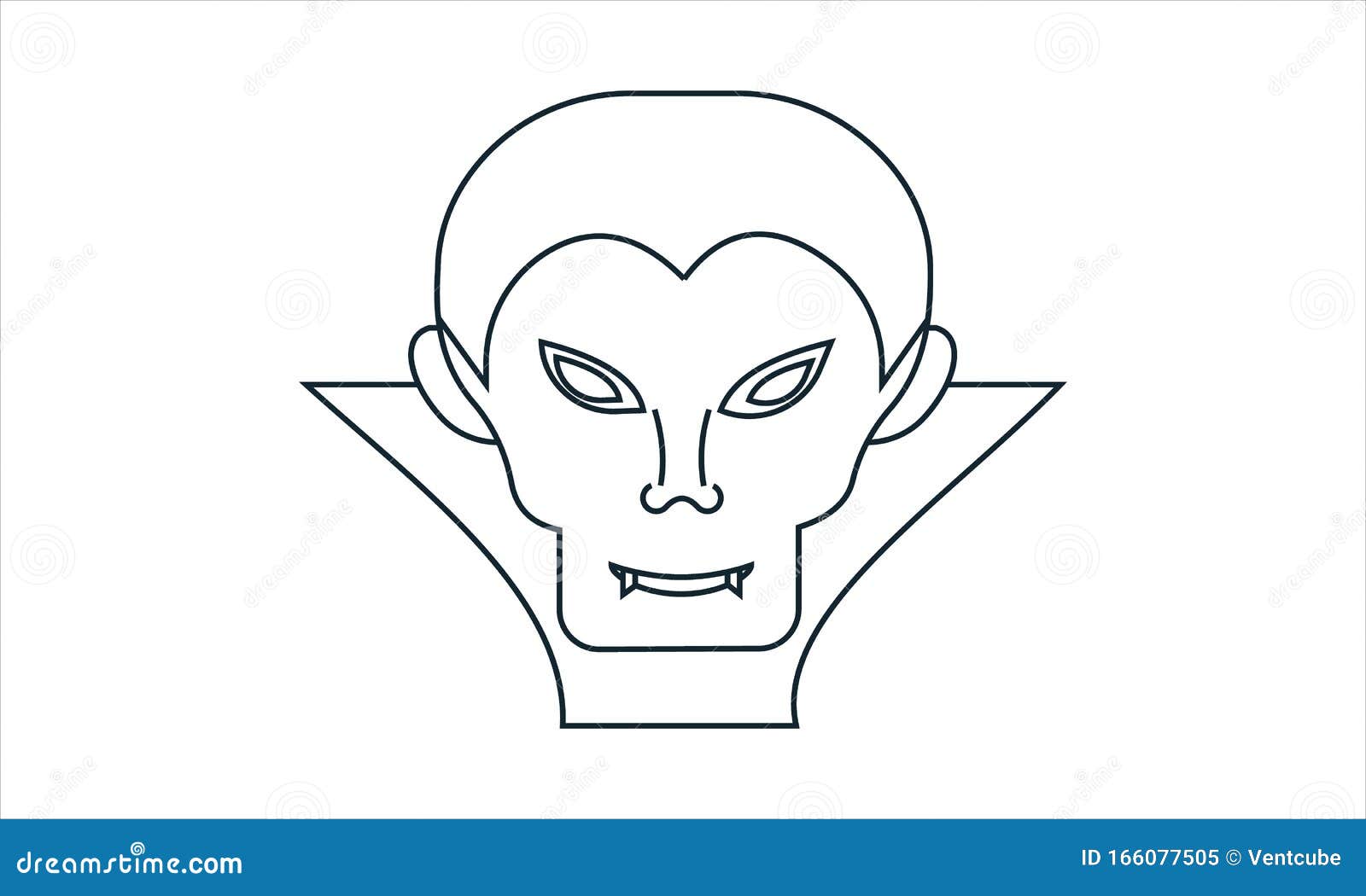 Vampire Face. Vector Clip Art Illustration With Simple Gradients ...