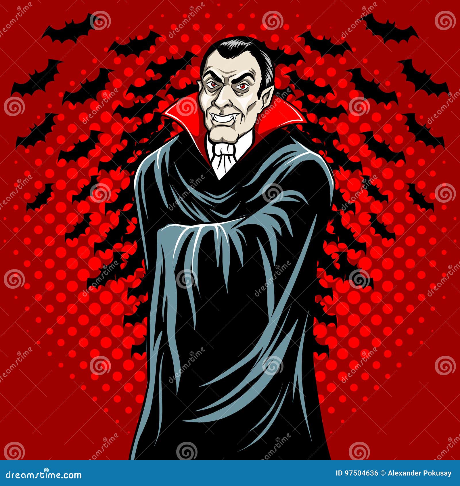 Vampire Fairy Tale Character Comic Book Vector Stock Vector ...