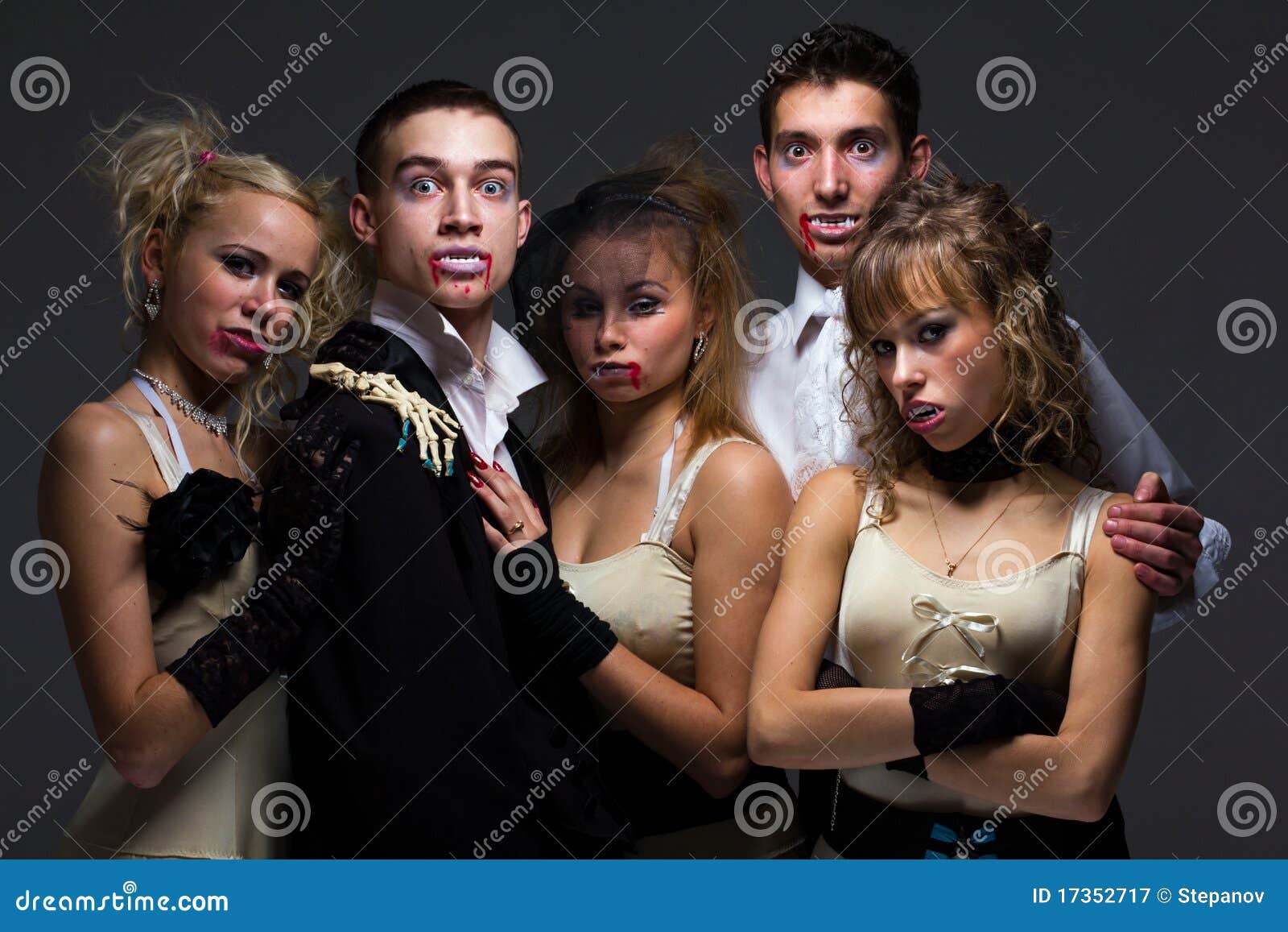Vampire family stock image. Image of female, costume - 17352717