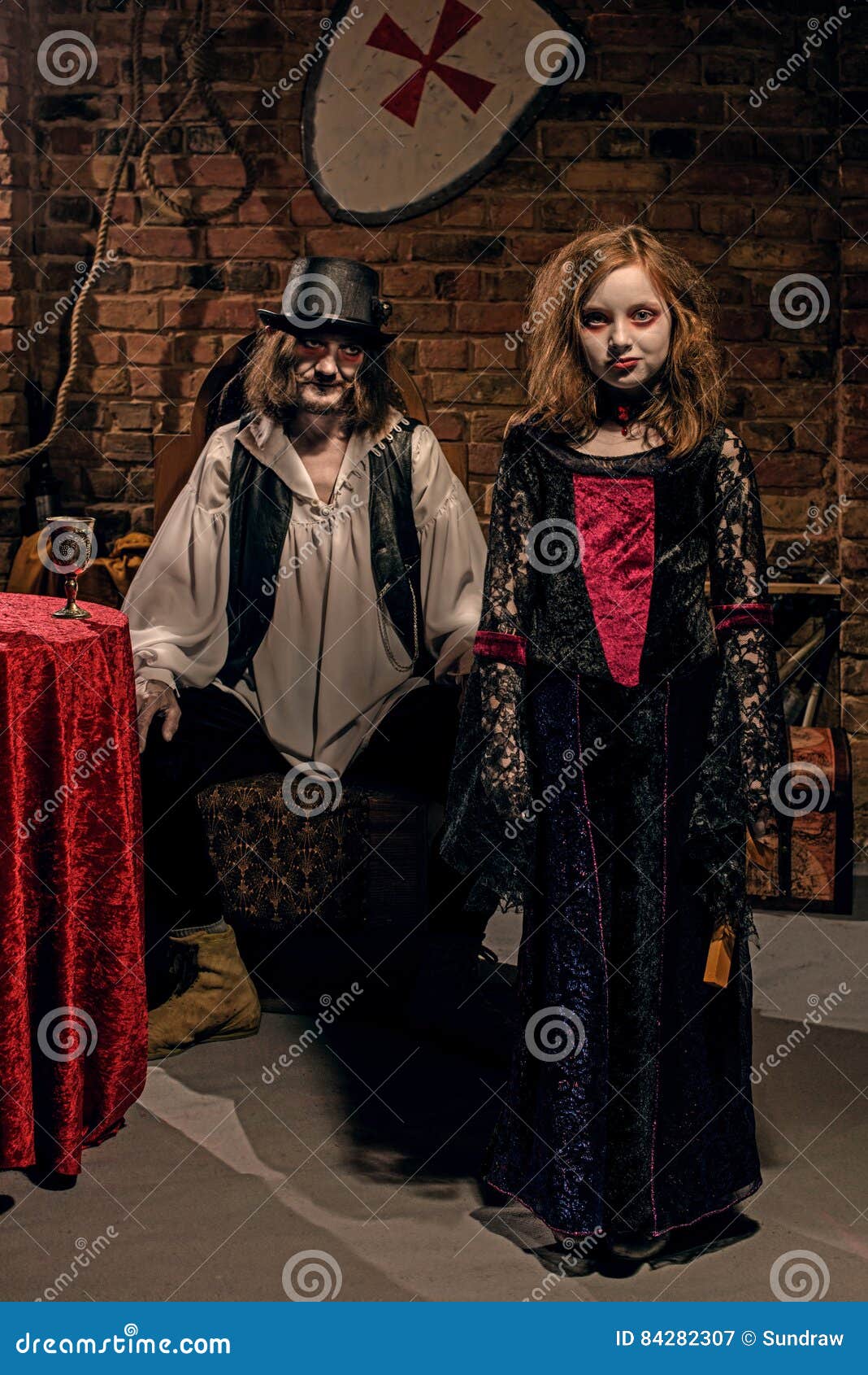 Vampire family indoors stock image. Image of child, masquerade - 84282307