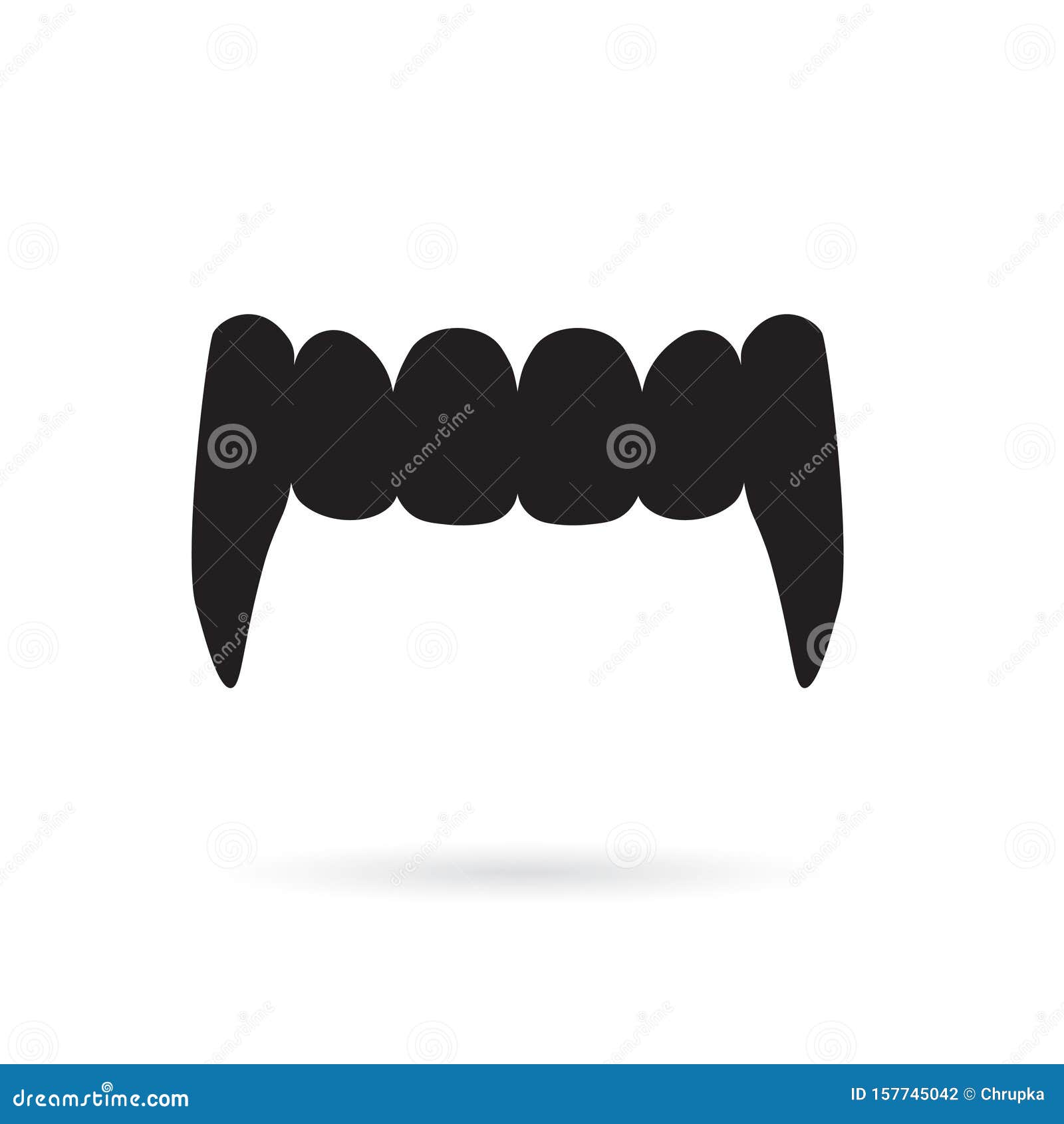 Vampire fangs icon stock vector. Illustration of masquerade - 157745042
