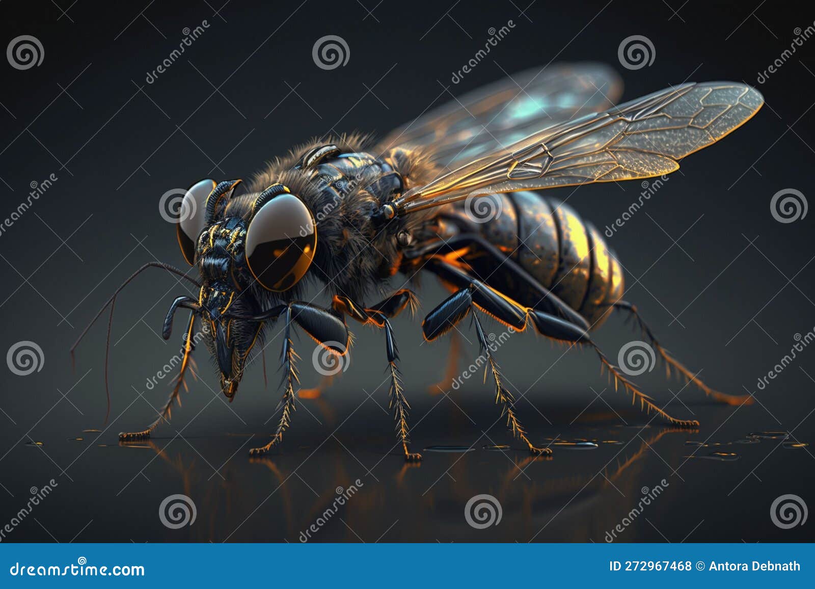 Vampire fly stock illustration. Illustration of flower - 272967468