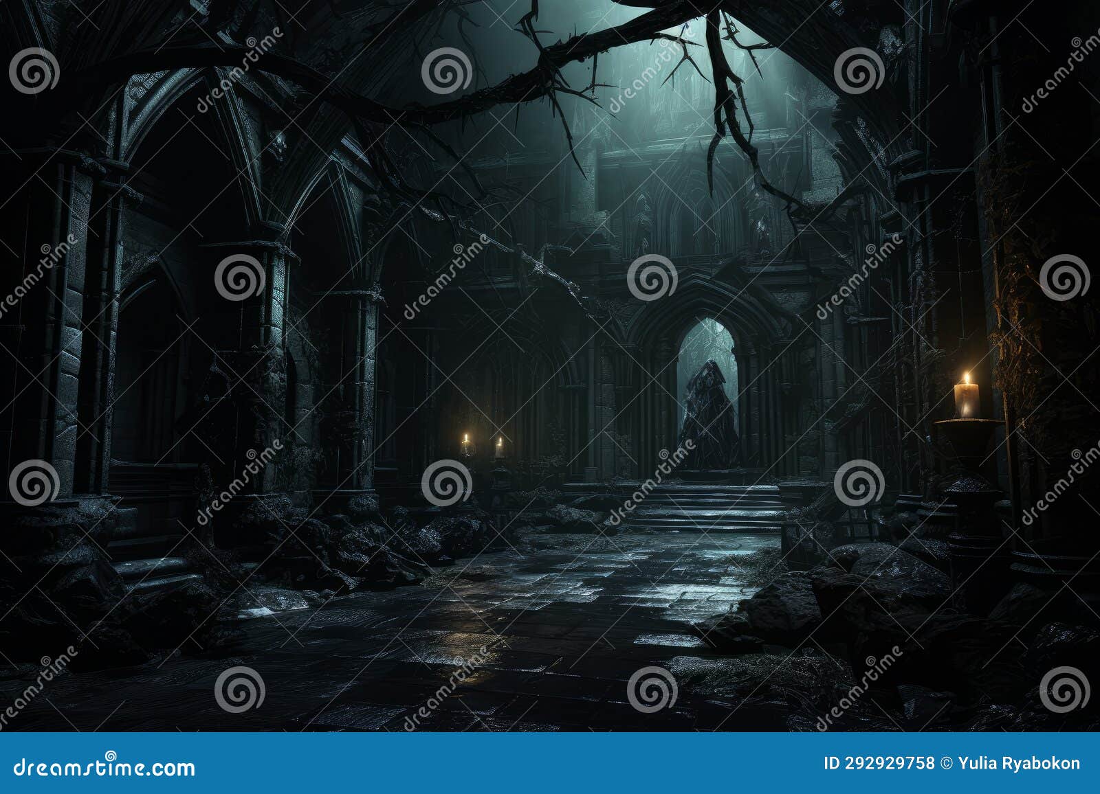 Vampire Gate Castle Indoor. Generate Ai Stock Photo - Image of kingdom ...