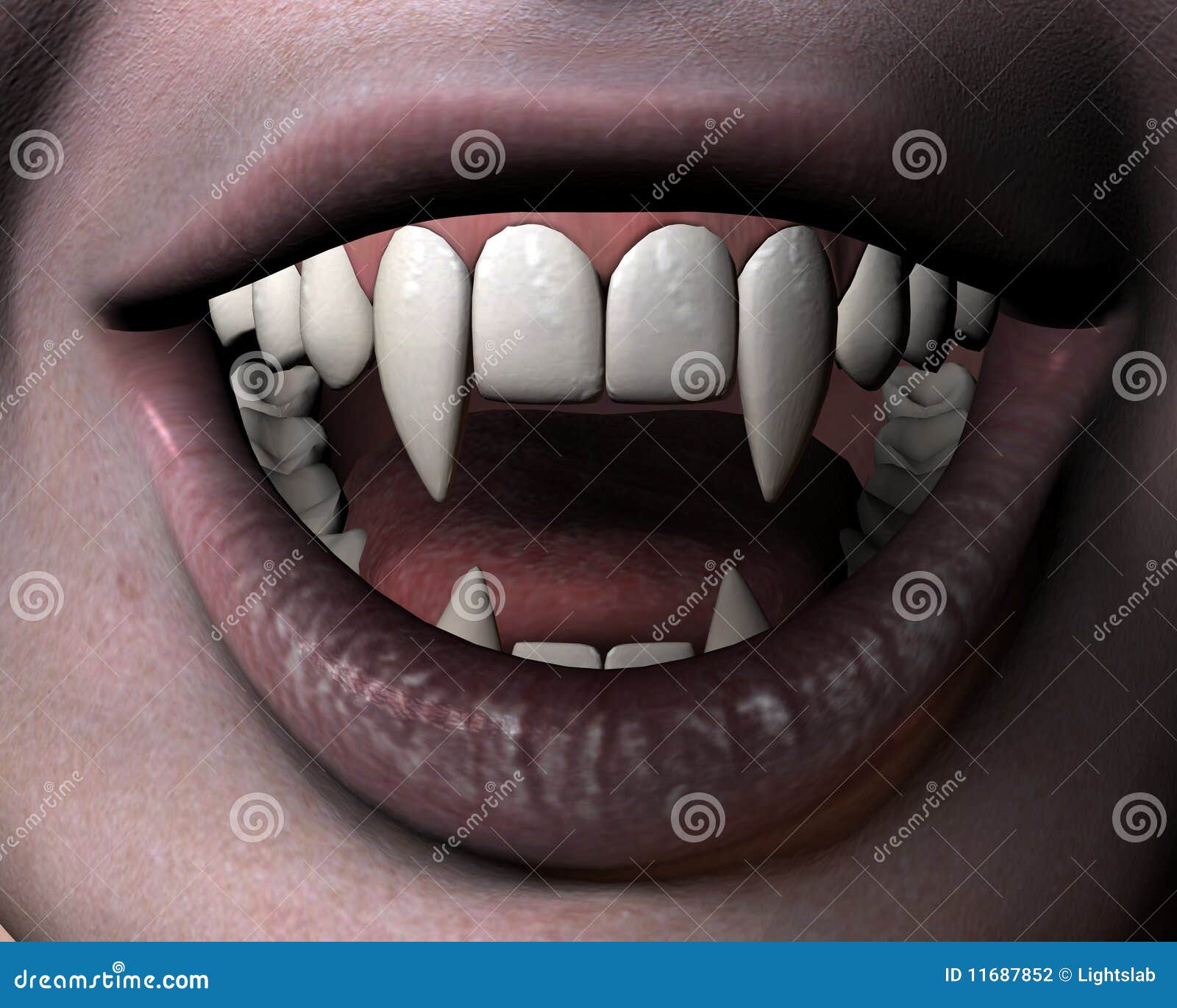 Vampire girl s smile stock illustration. Illustration of horror - 11687852