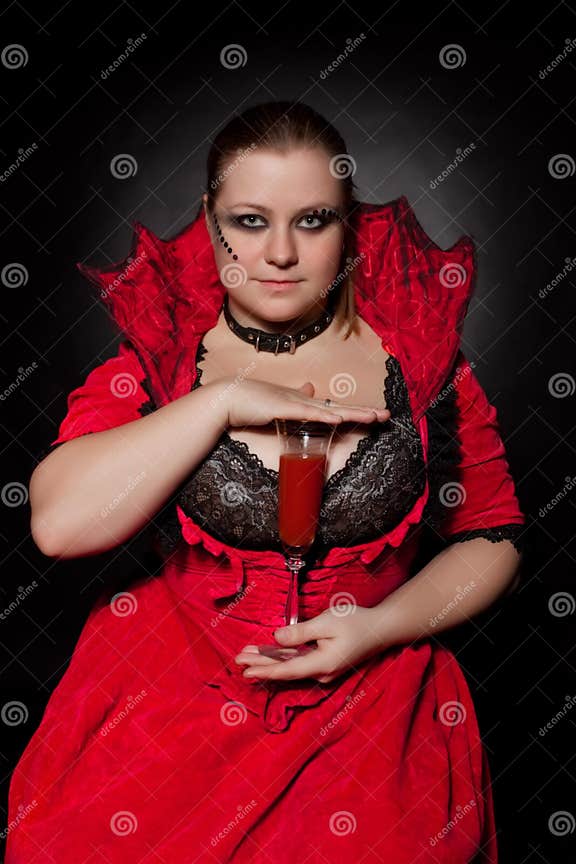 Vampire with Glass Full of Blood Stock Photo - Image of blood, dark ...