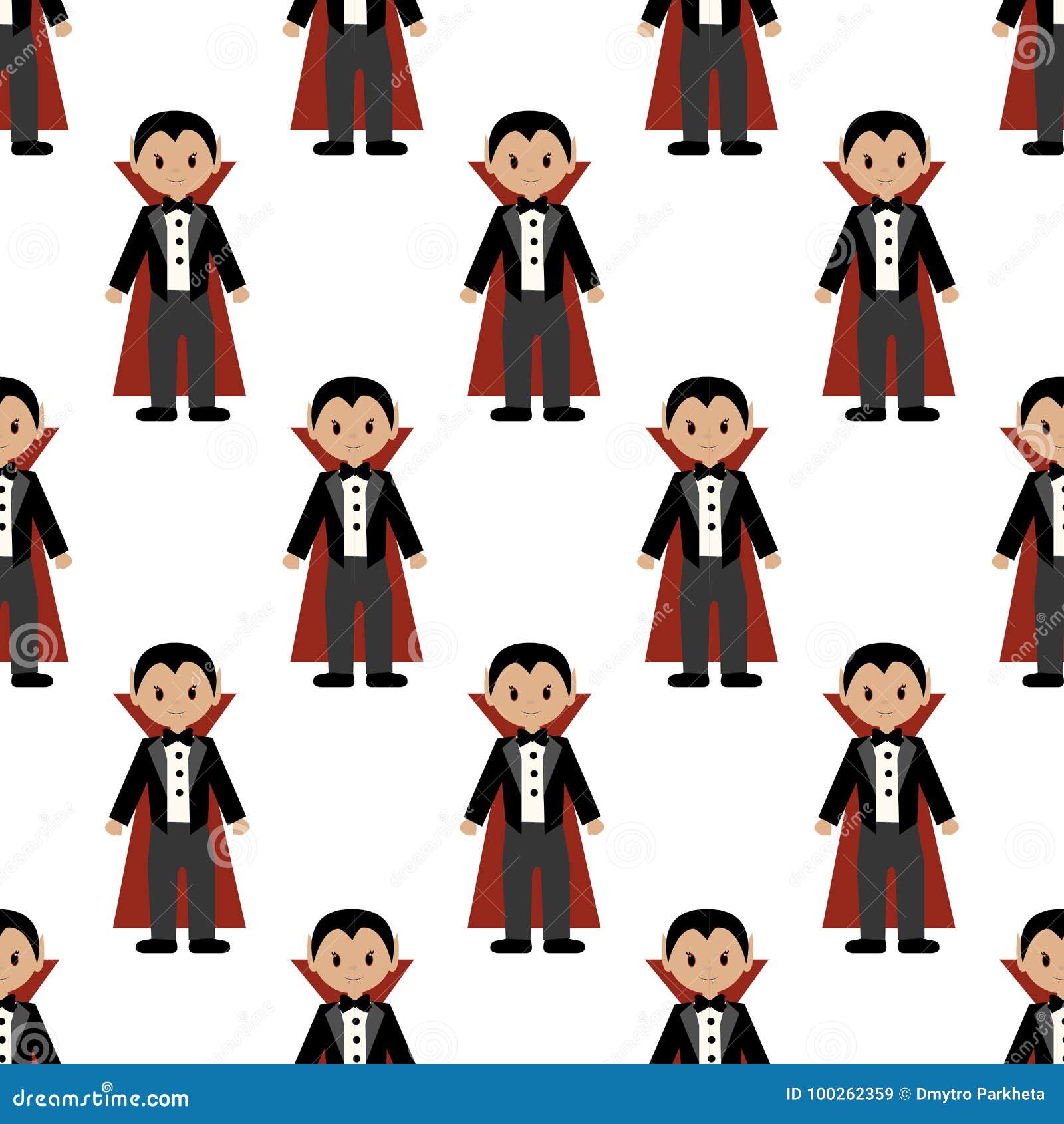 Vampire Halloween Costume Pattern Stock Vector - Illustration of ...