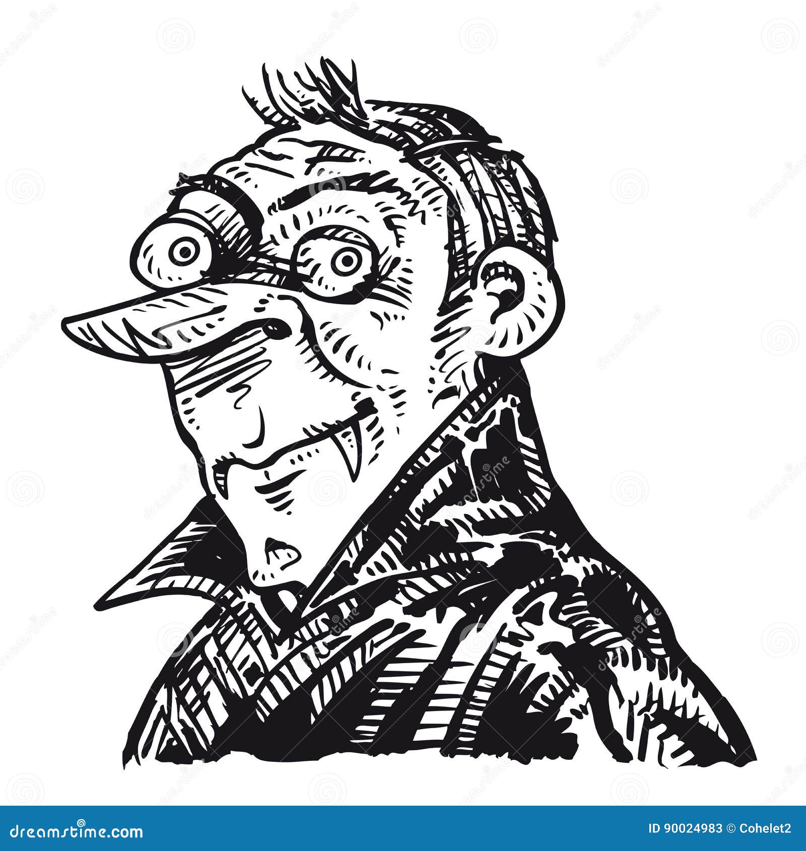 Vampire Hand Draw stock vector. Illustration of vampire - 90024983