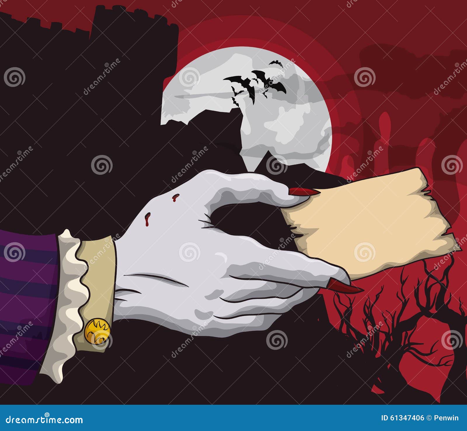 Vampire Hand Drawn Cartoon Illustration | CartoonDealer.com #187254940