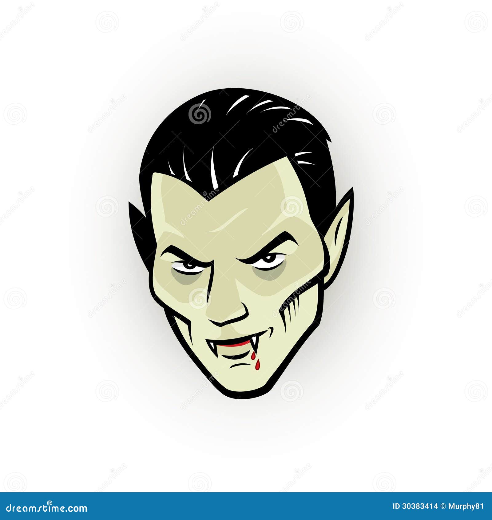 Vampire head stock vector. Illustration of clip, scary - 30383414