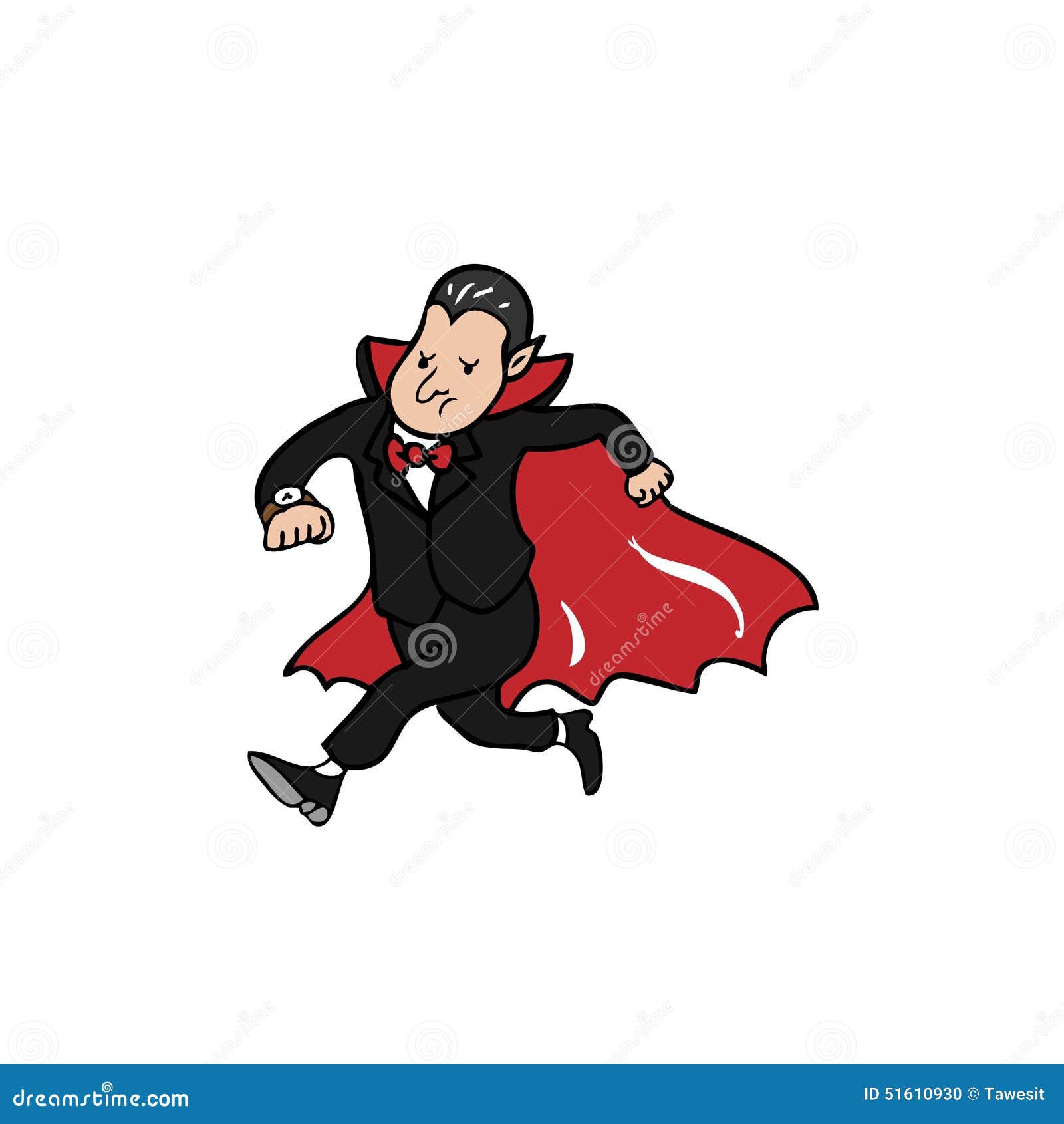 Vampire in hurry stock vector. Illustration of hurry - 51610930
