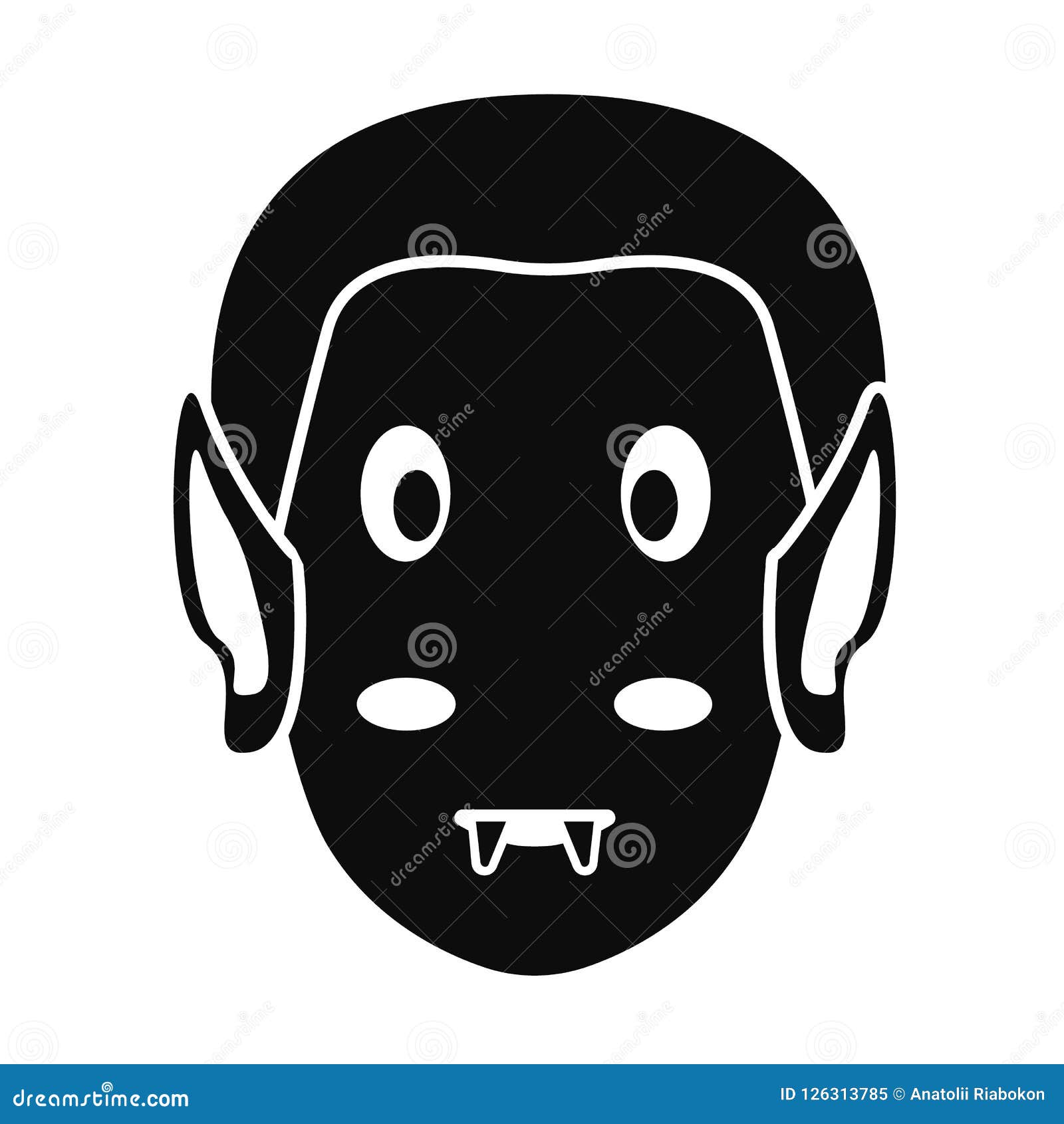 Vampire icon, simple style stock vector. Illustration of cute - 126313785