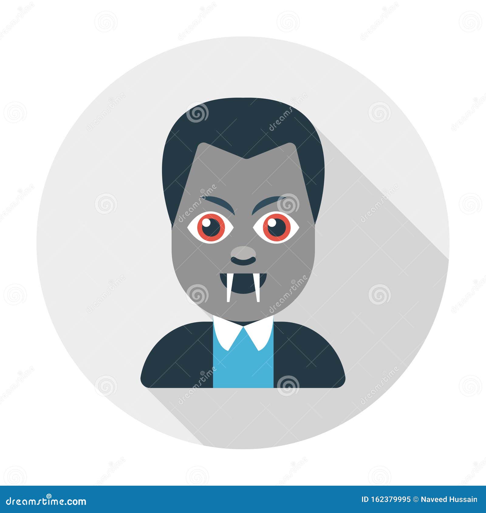 Vampire flat color icon stock illustration. Illustration of scary ...