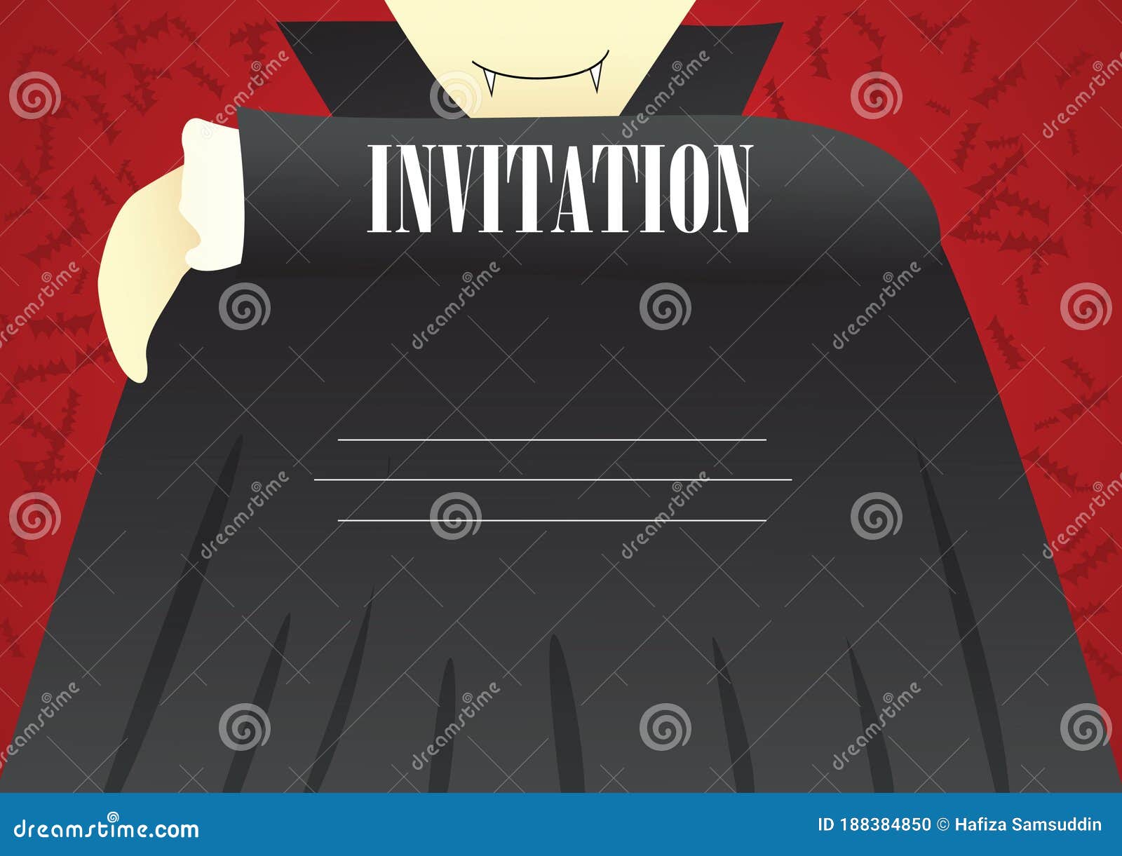 Vampire Invitation. Vector Illustration Decorative Design Stock Vector ...