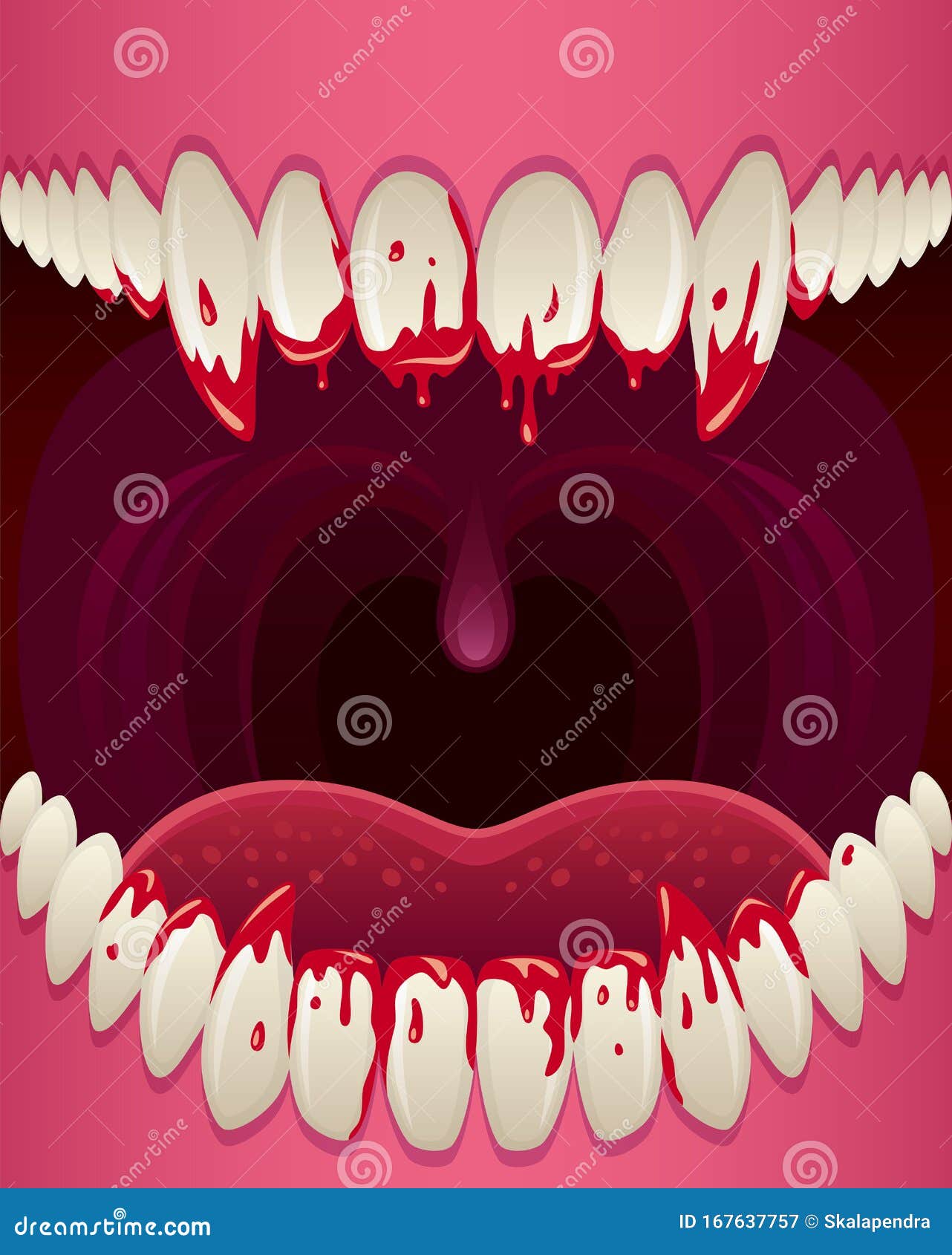 Vampire jaw stock vector. Illustration of dracula, monster - 167637757
