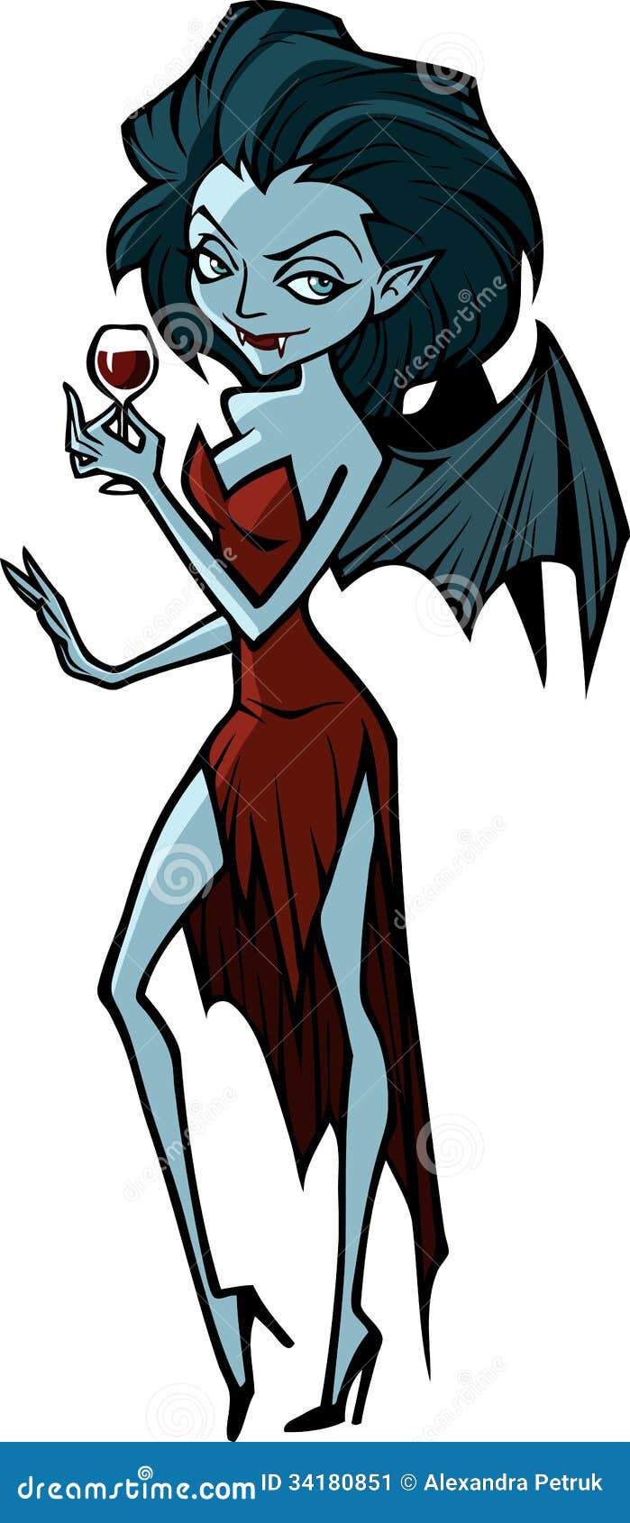 Vampire lady stock vector. Illustration of gothic, blood - 34180851