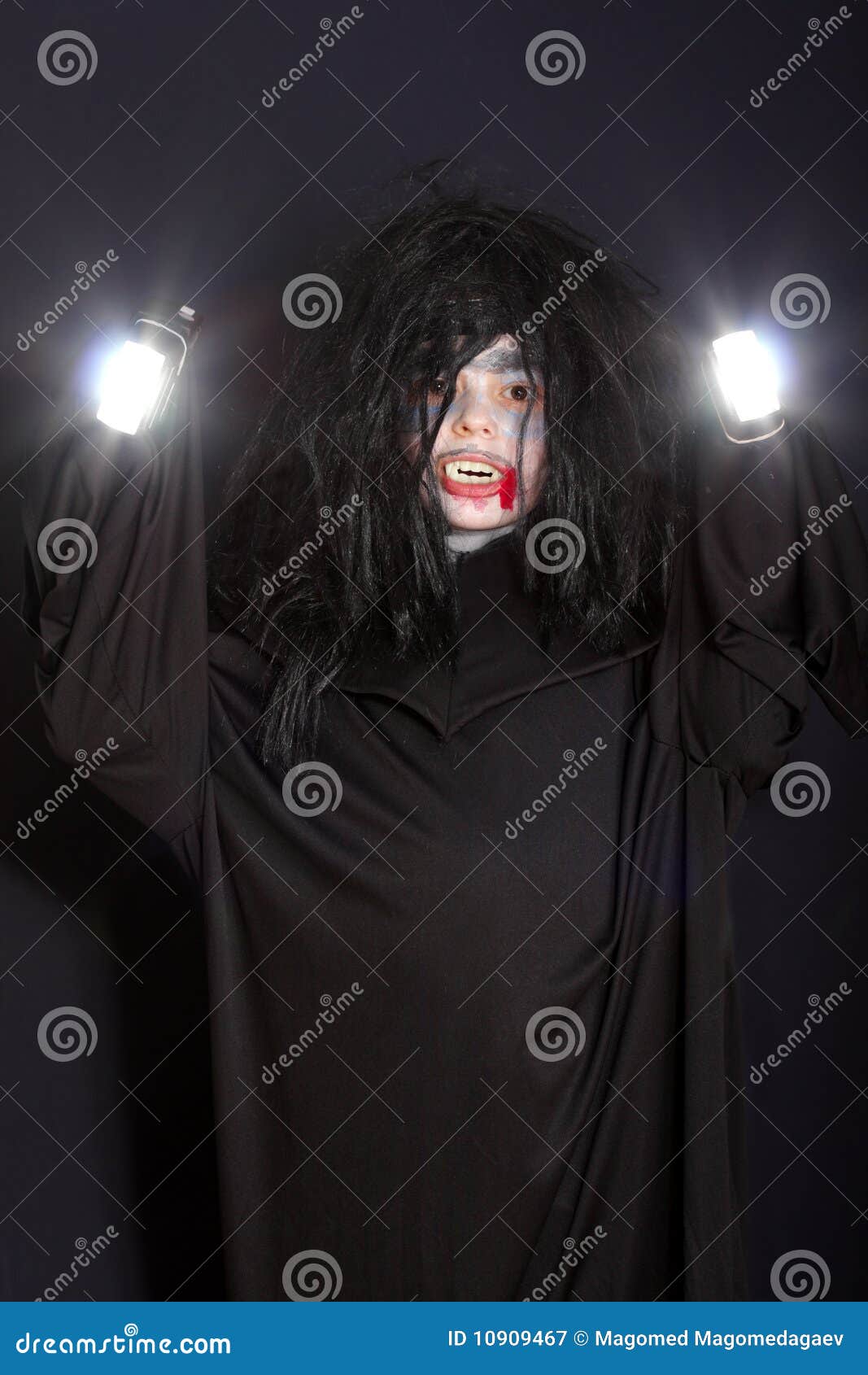 Vampire with light stock image. Image of male, flash - 10909467
