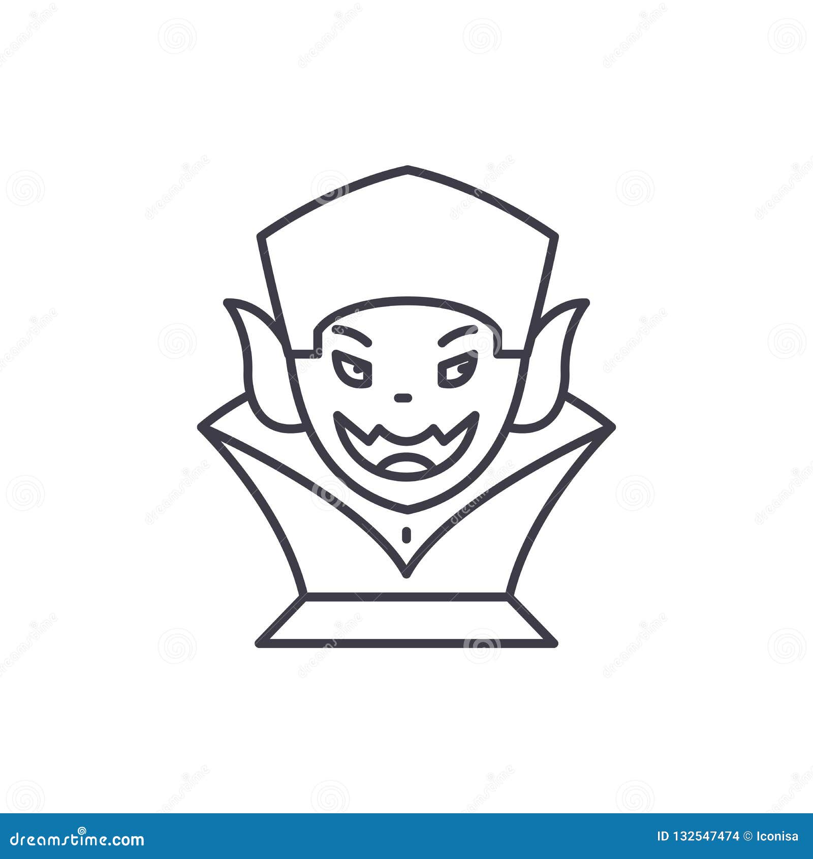 Vampire Line Icon Concept. Vampire Vector Linear Illustration, Symbol ...