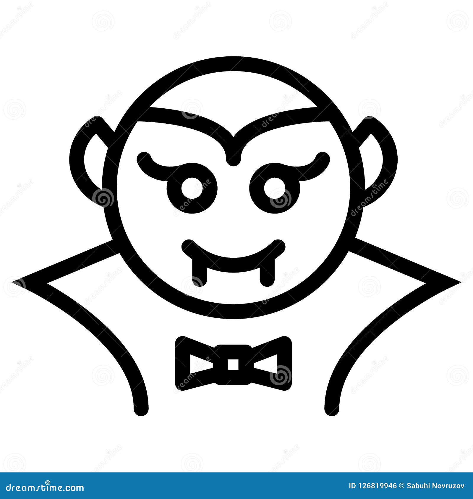 Vampire Line Icon Concept. Vampire Vector Linear Illustration, Symbol ...