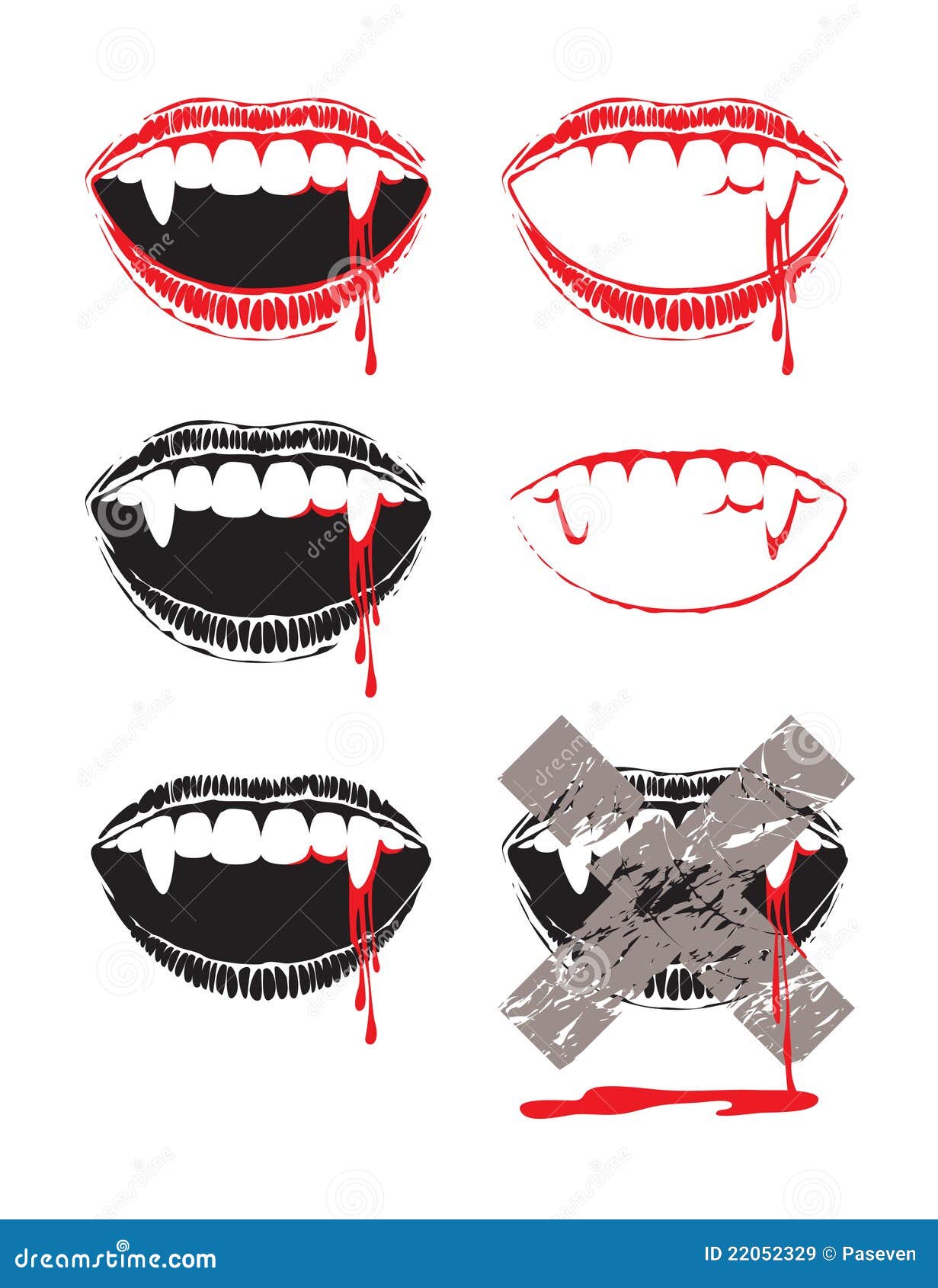 Vampire lips stock vector. Illustration of devil, design - 22052329