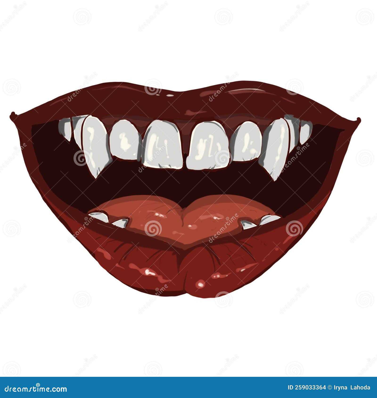 Vampire lips stock illustration. Illustration of moustache - 259033364