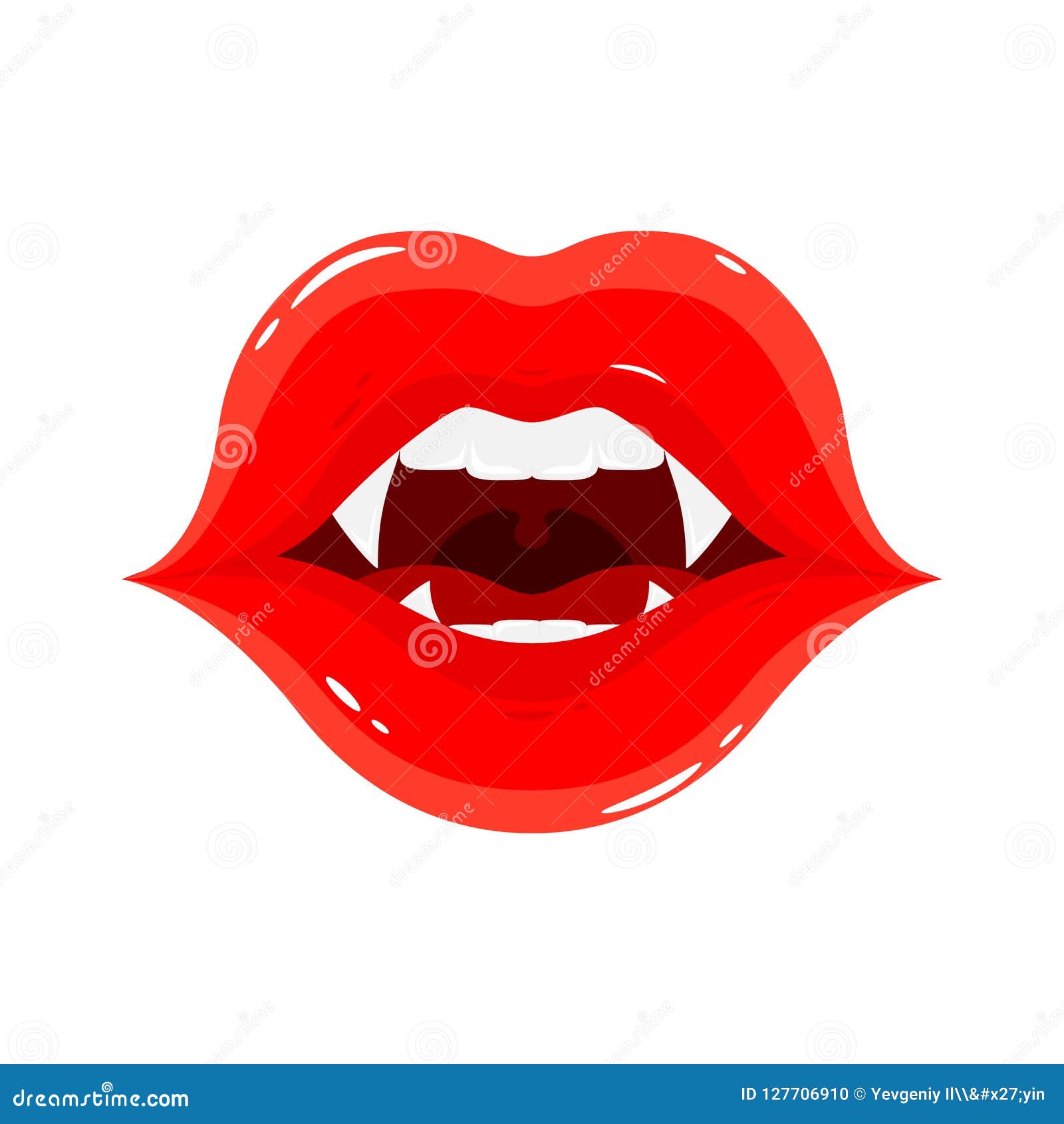Vampire Lips Seamless Pattern. Pop Art Vector Illustration For ...