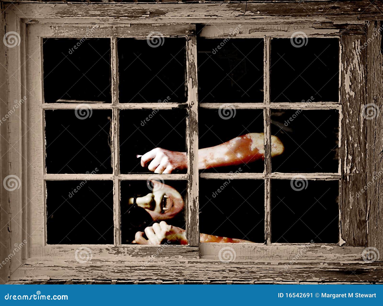 Rotting Window In Abandoned Cabin Royalty-Free Stock Photo ...