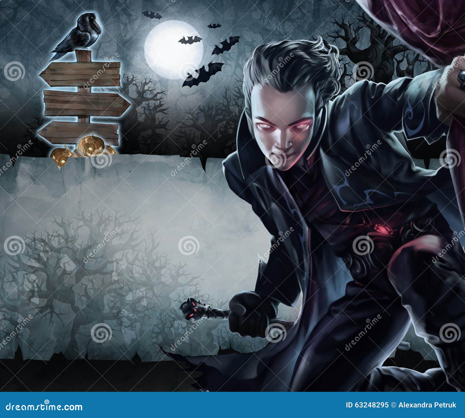 Vampire masculin beau illustration stock. Illustration du dracula ...