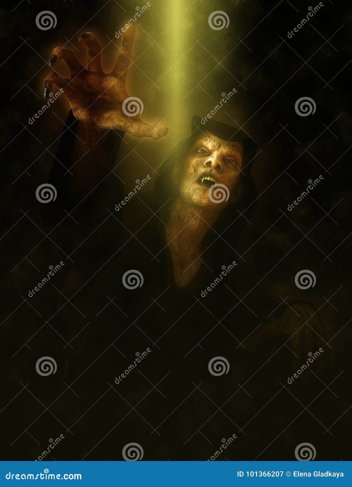 3D Illustration Vampire Monster Stock Illustration - Illustration of ...