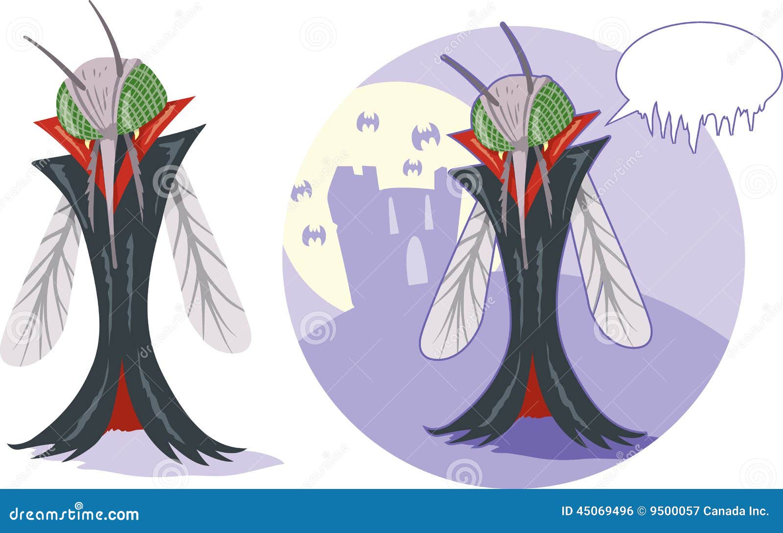 Vampire mosquito stock vector. Illustration of insect - 45069496