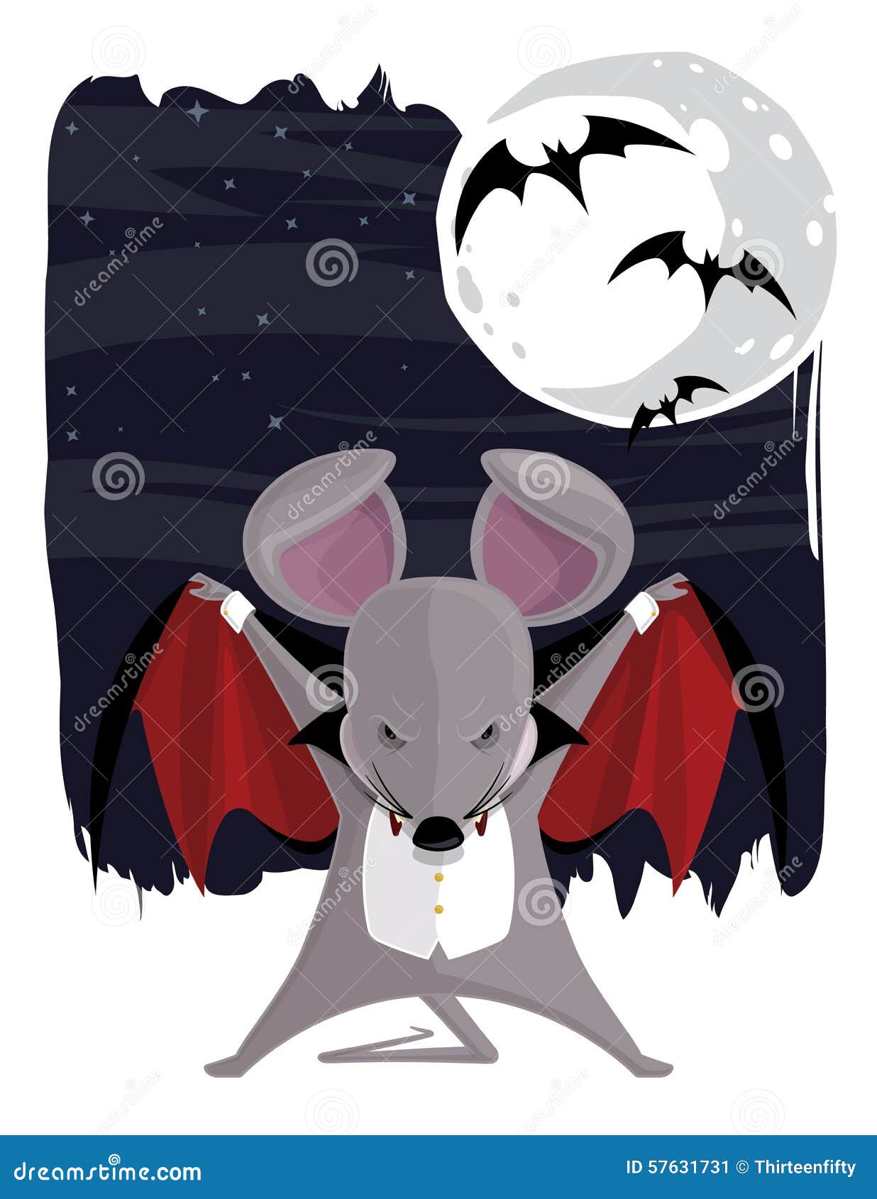 The Vampire Mouse stock vector. Illustration of stars - 57631731