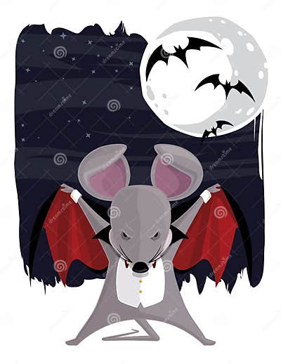 The Vampire Mouse stock vector. Illustration of stars - 57631731