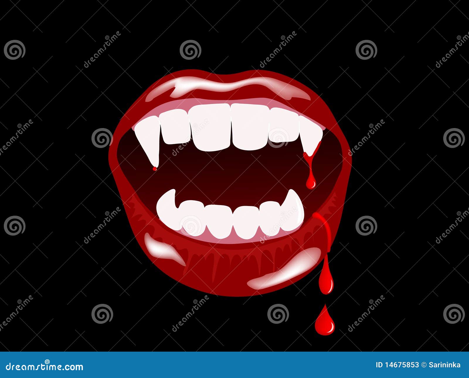 Vampire mouth stock vector. Illustration of black, lips - 14675853