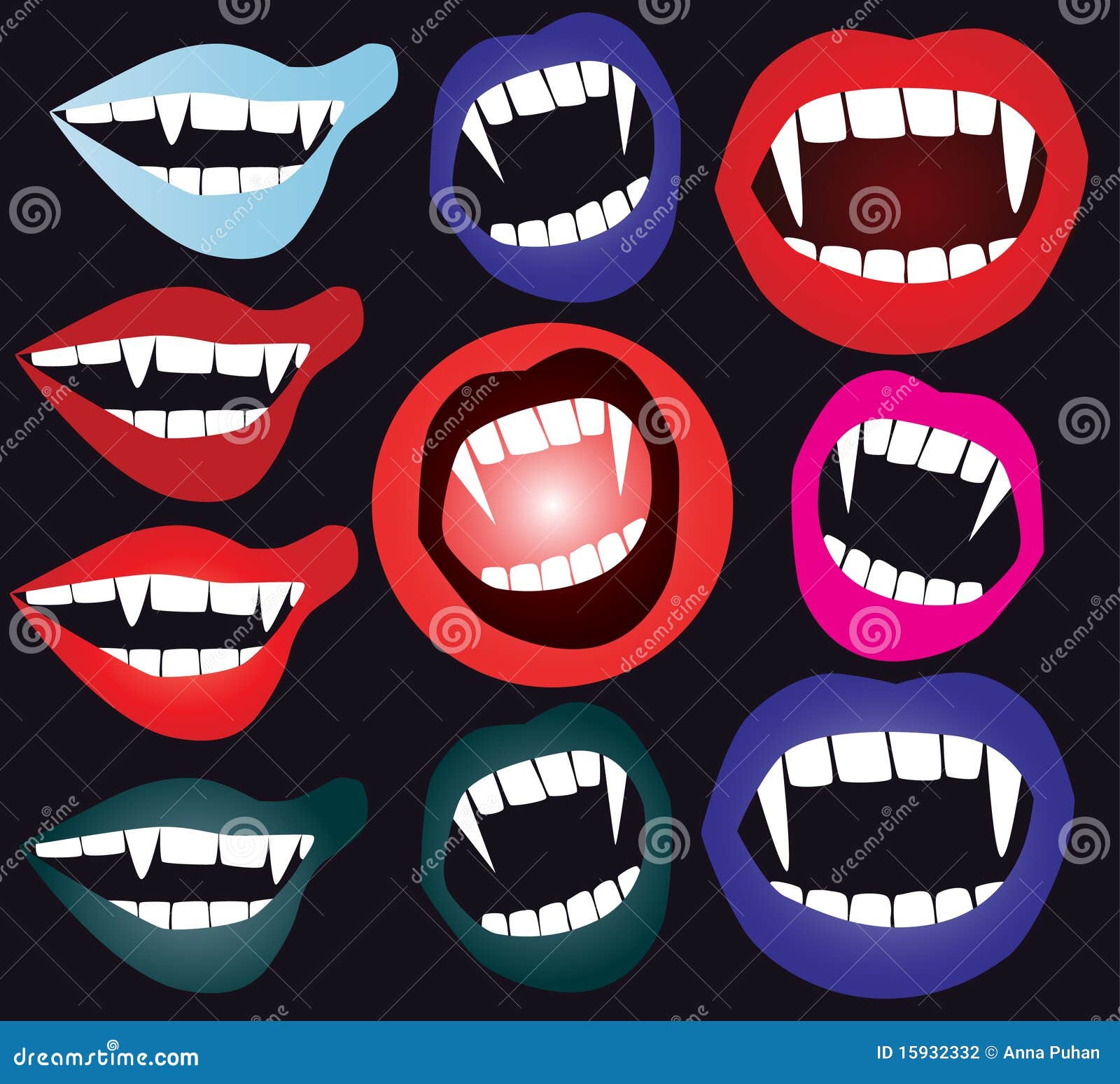 Vampire mouth stock vector. Illustration of graphic, ominous - 15932332
