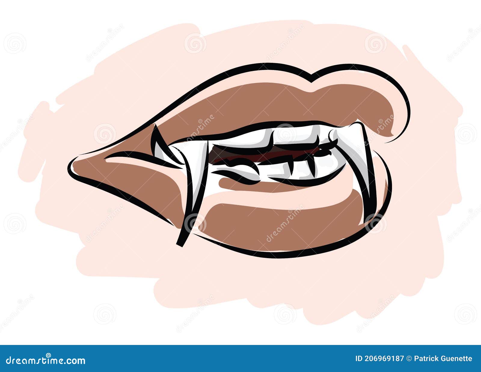 Vampire Mouth, Illustration, Vector Stock Vector - Illustration of ...
