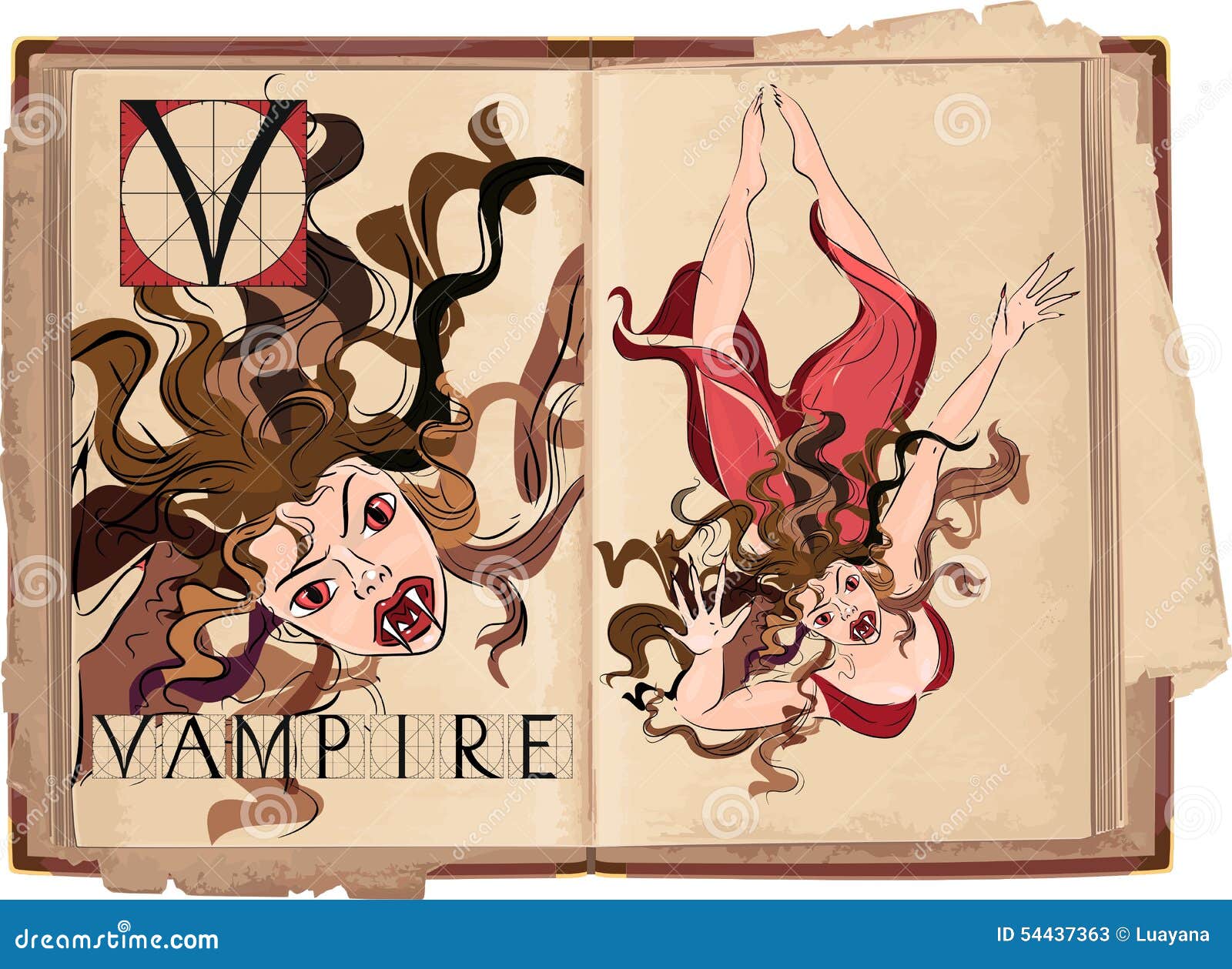 Mythological Vampire Countess Bathory Portrait Artwork. Royalty-Free ...