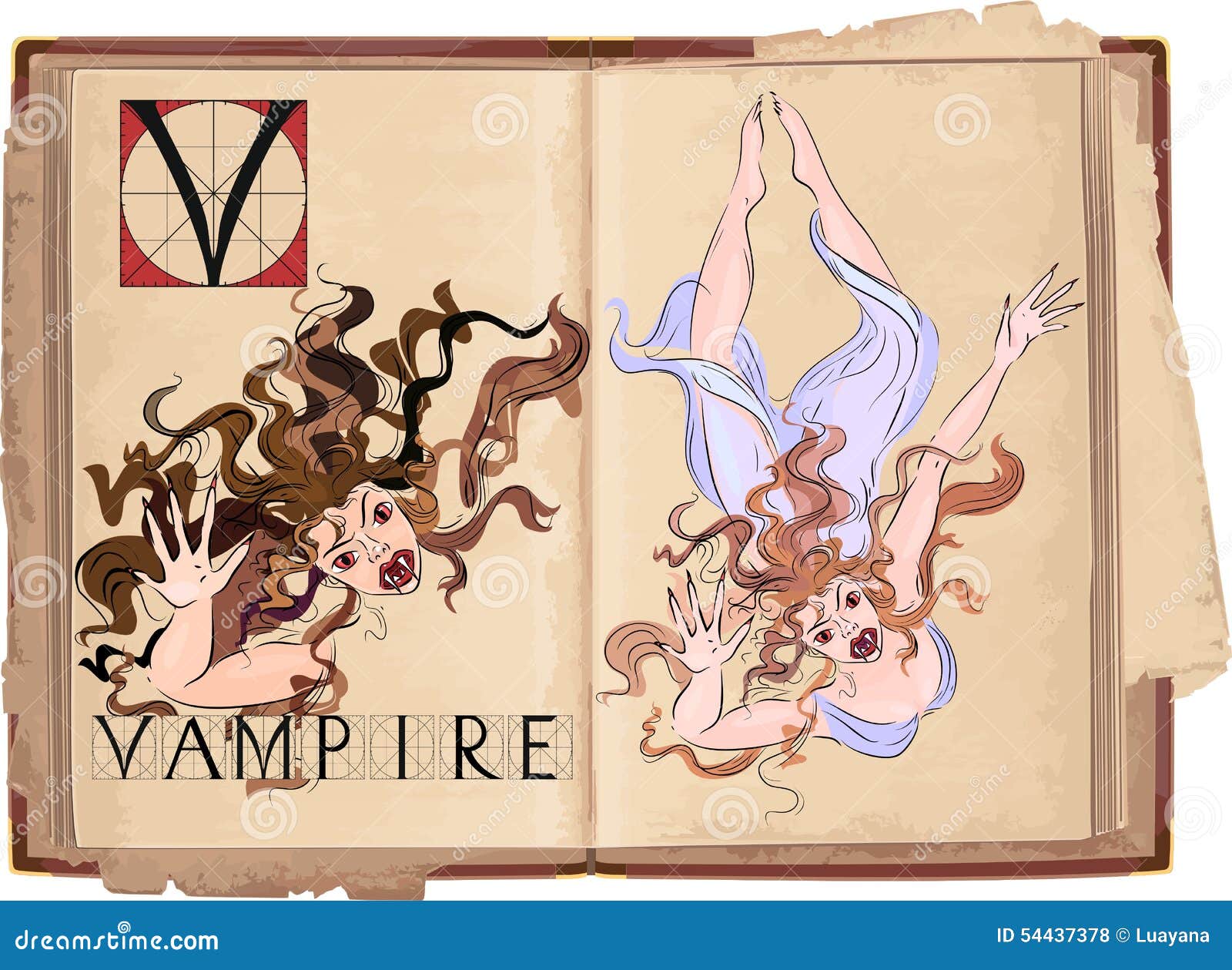 Mythological Vampire Countess Bathory Portrait Artwork. Royalty-Free ...