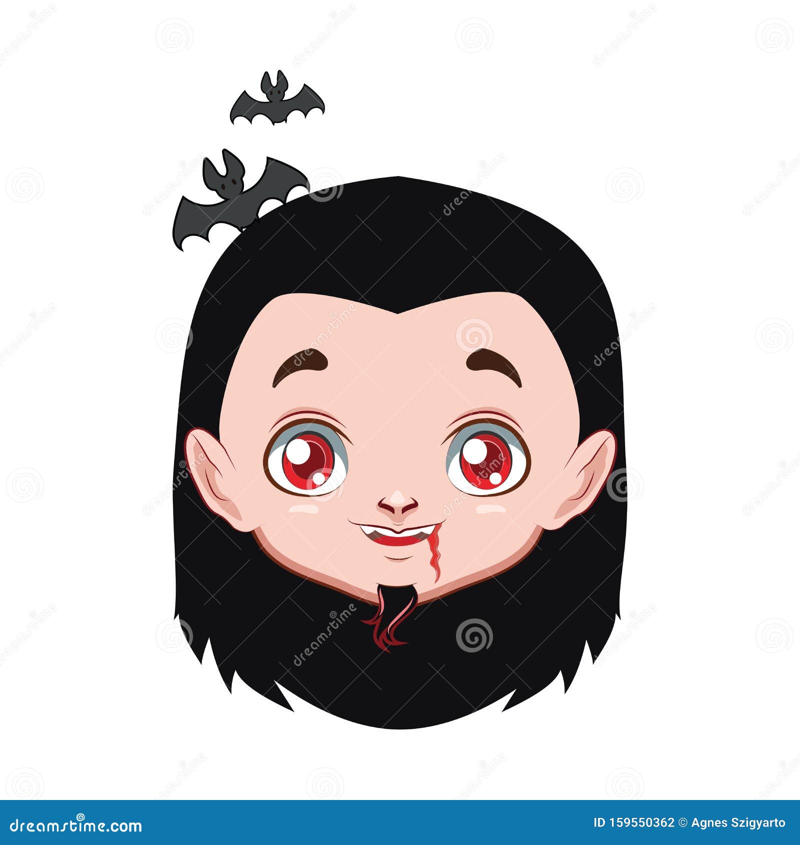 Vampire Portrait for Multiple Uses Stock Vector - Illustration of eerie ...