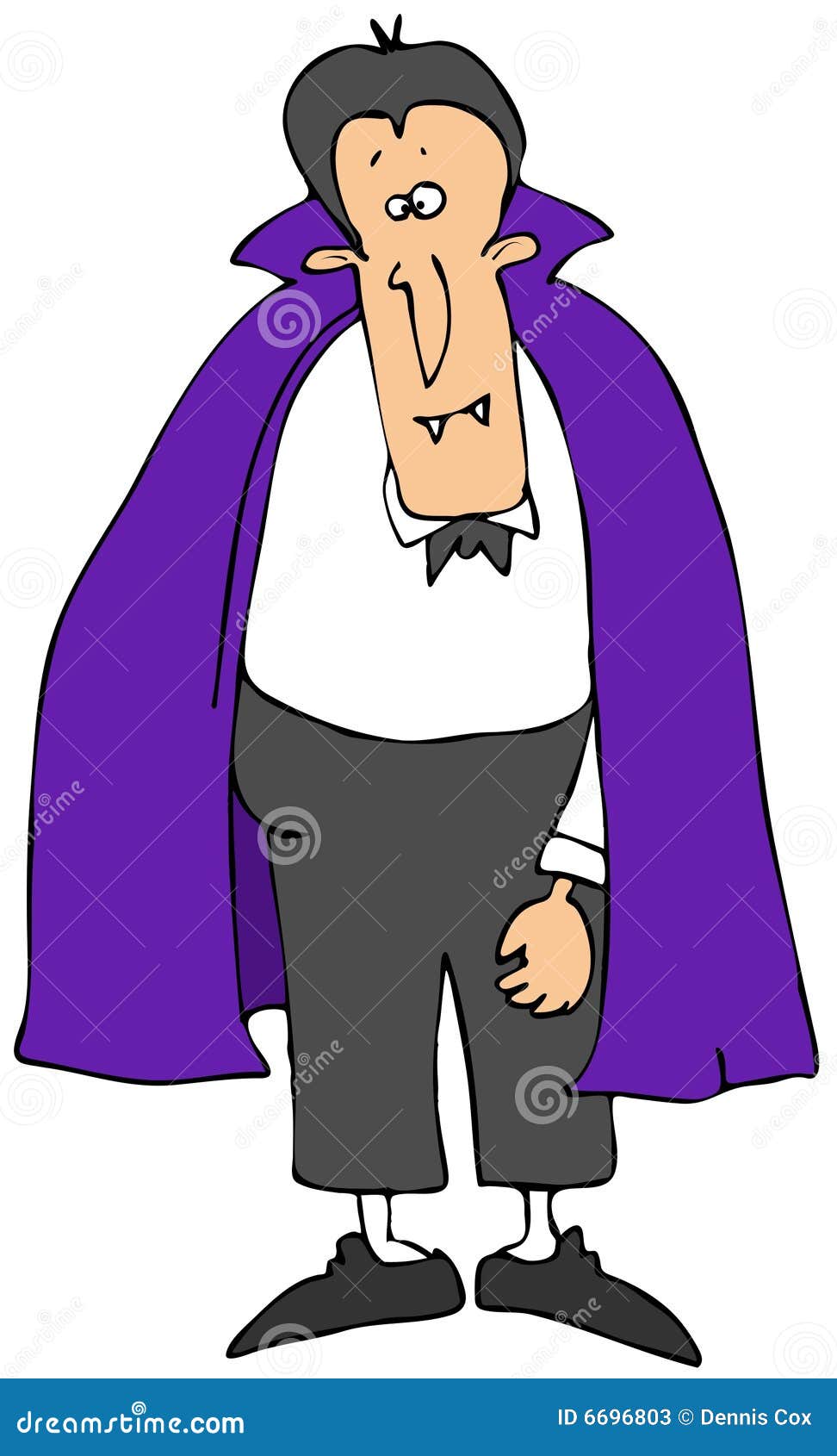 Vampire with a Purple Cape stock illustration. Illustration of vampire ...