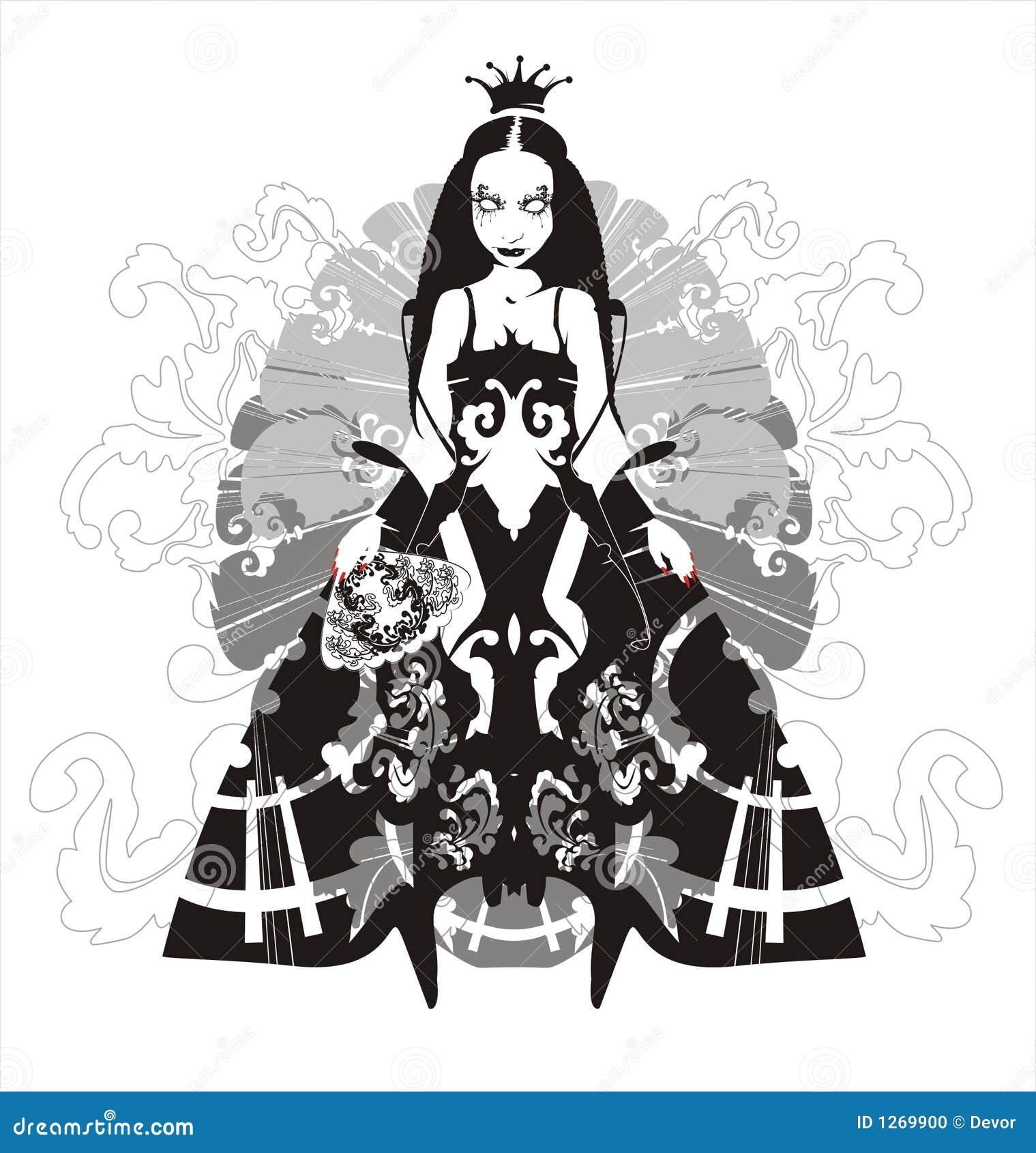 Vampire Queen - Vector Illustration Stock Vector - Illustration of ...