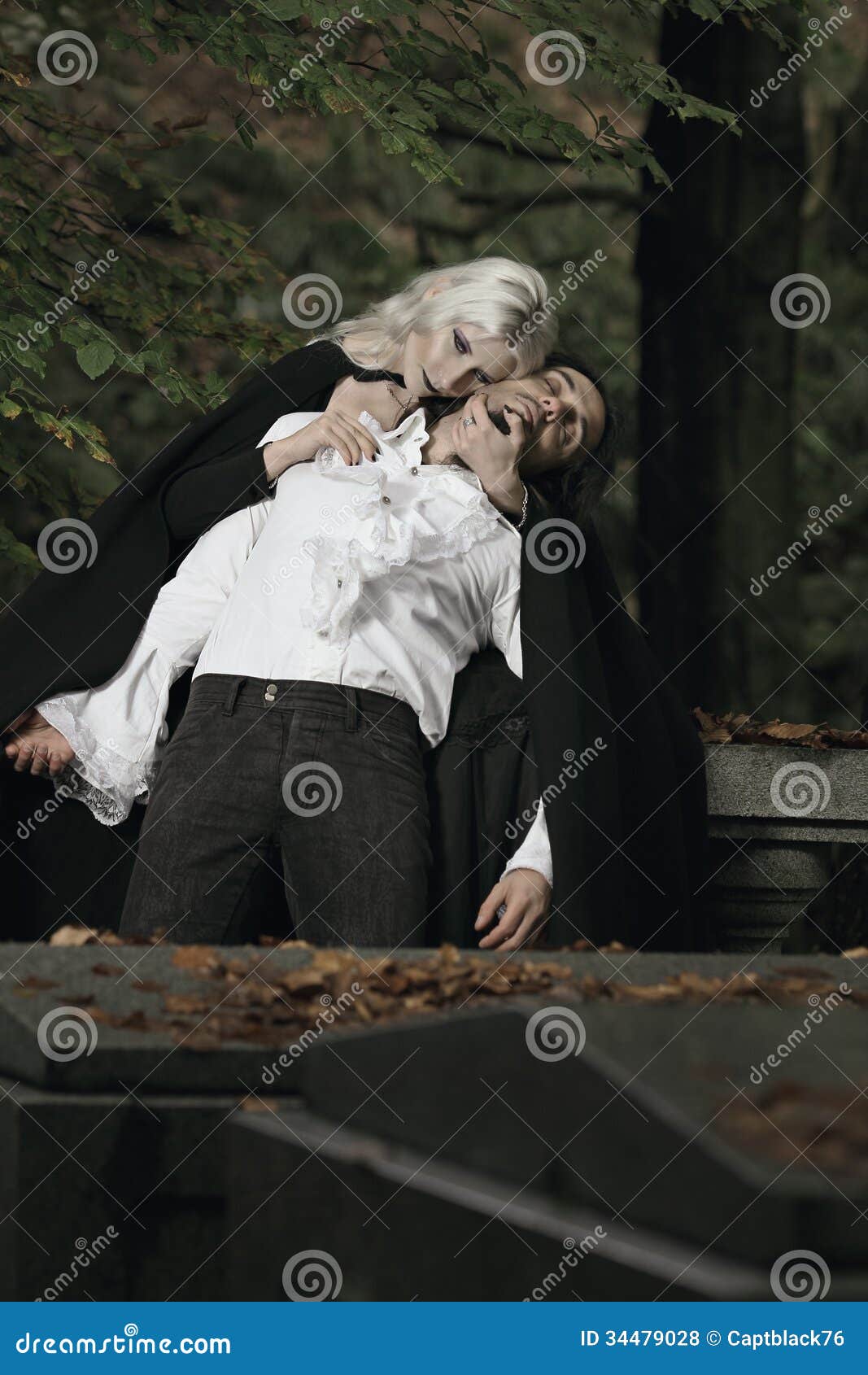 Vampire sadness stock photo. Image of blood, halloween - 34479028