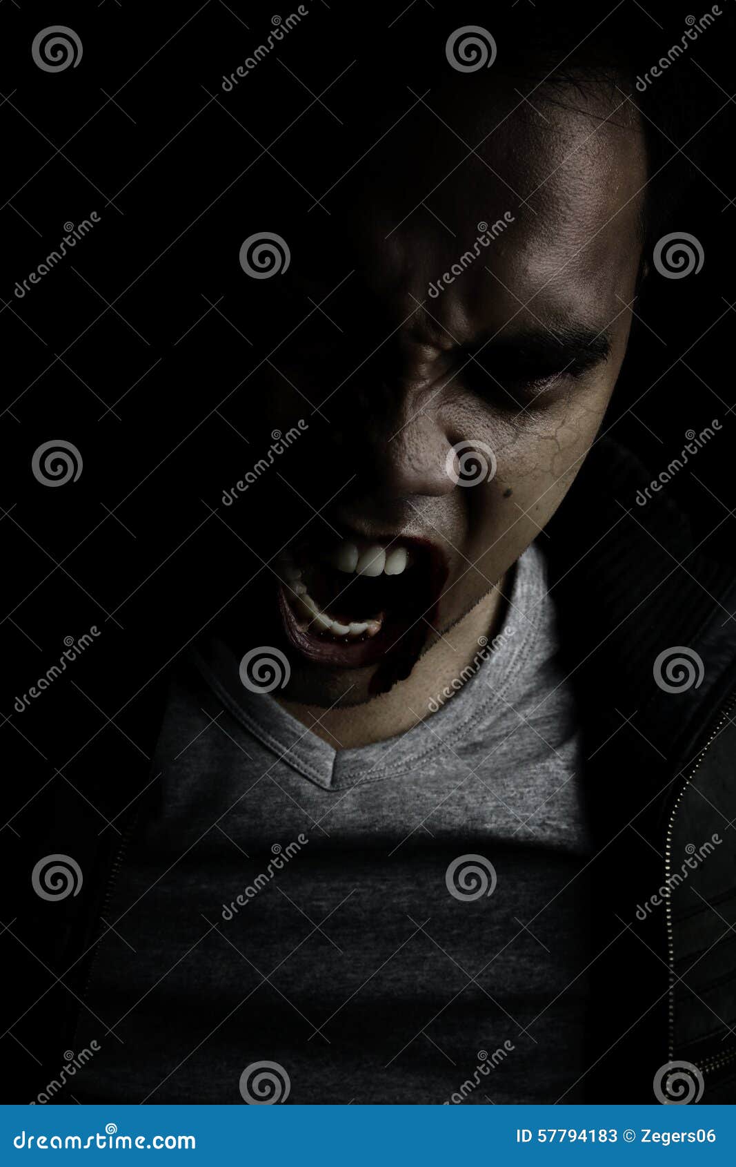 Vampire screaming in rage stock image. Image of demon - 57794183