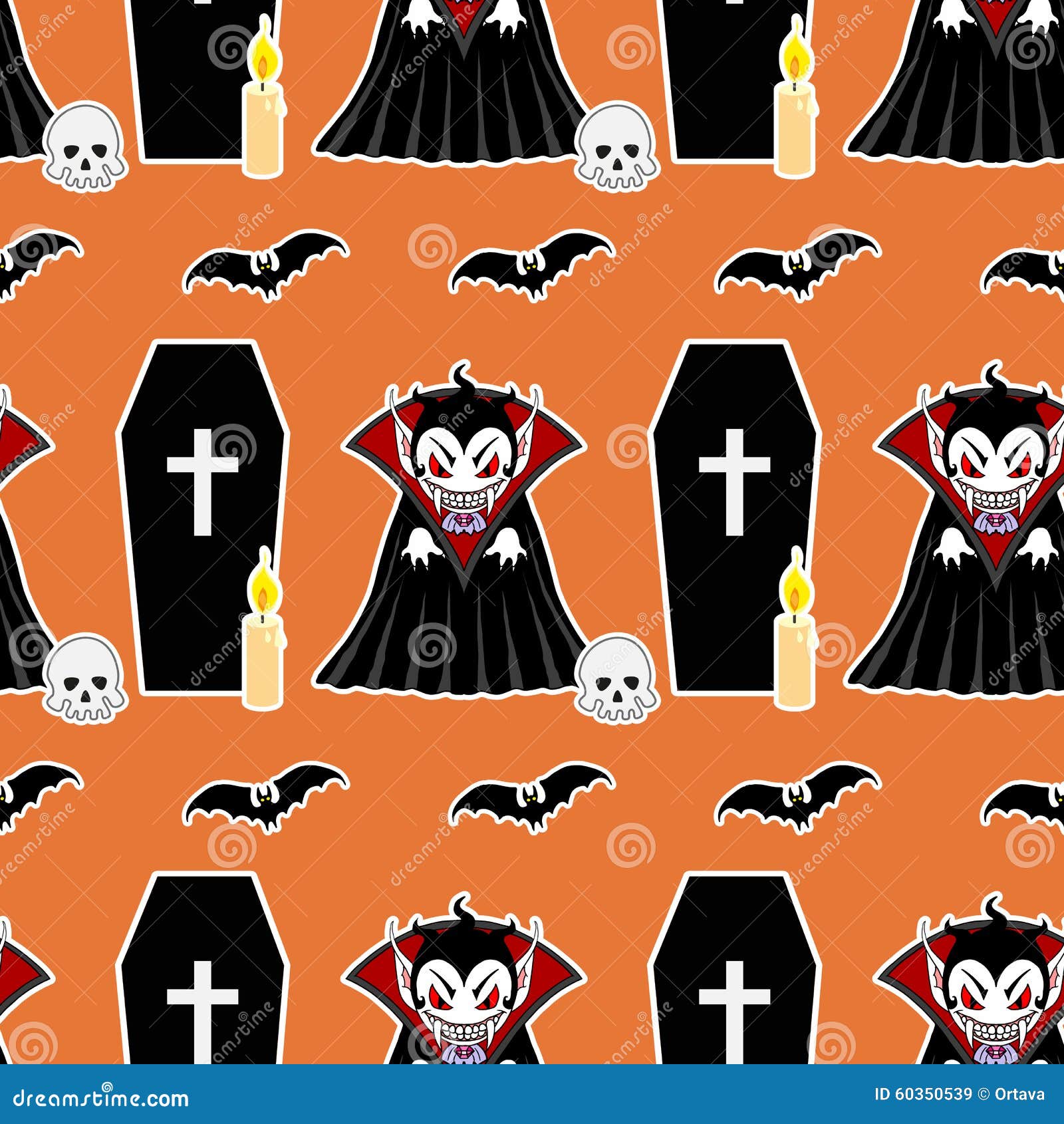 Vampire seamless pattern 4 stock vector. Illustration of full - 60350539