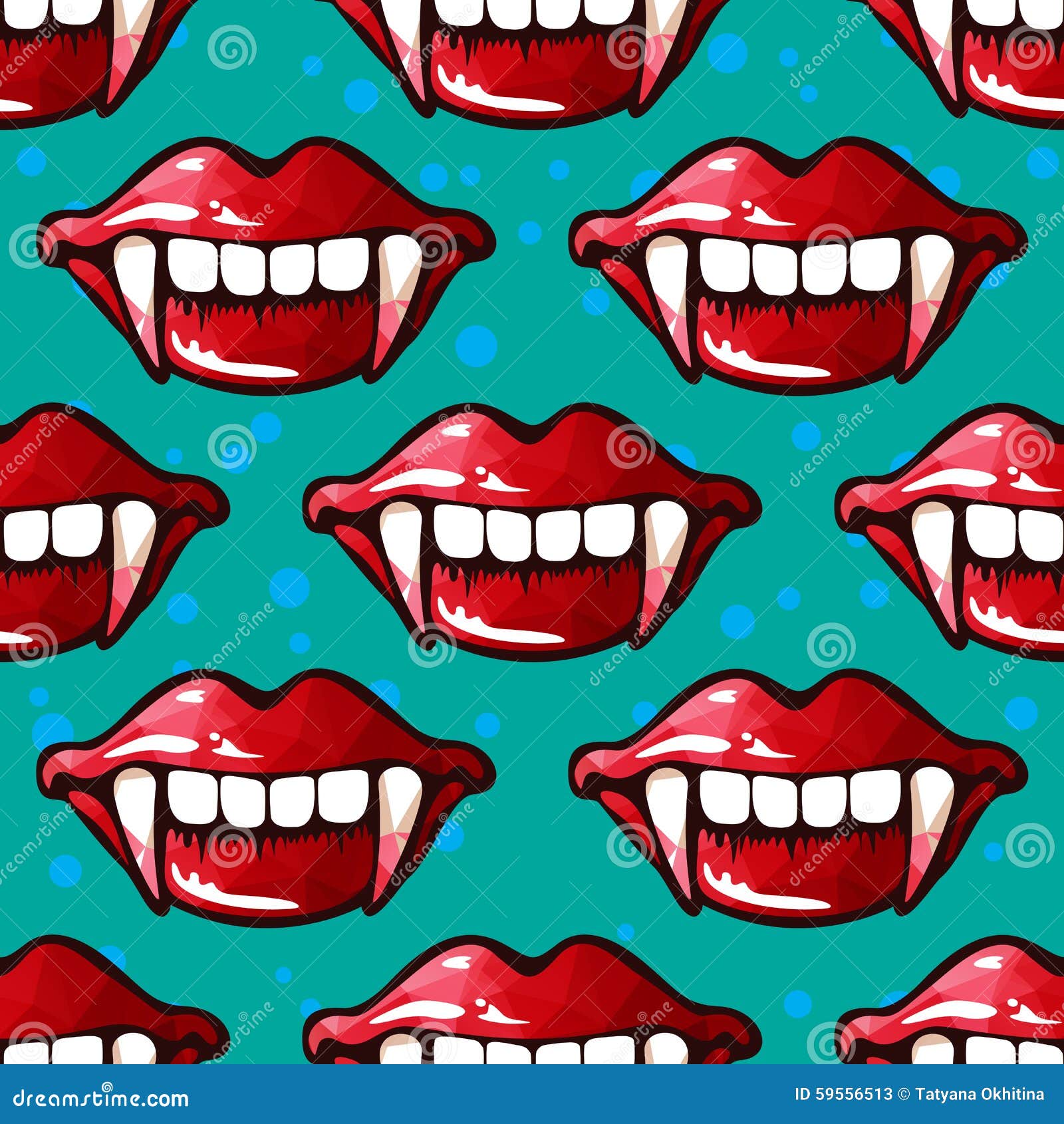Vampire seamless pattern stock vector. Illustration of tooth - 59556513