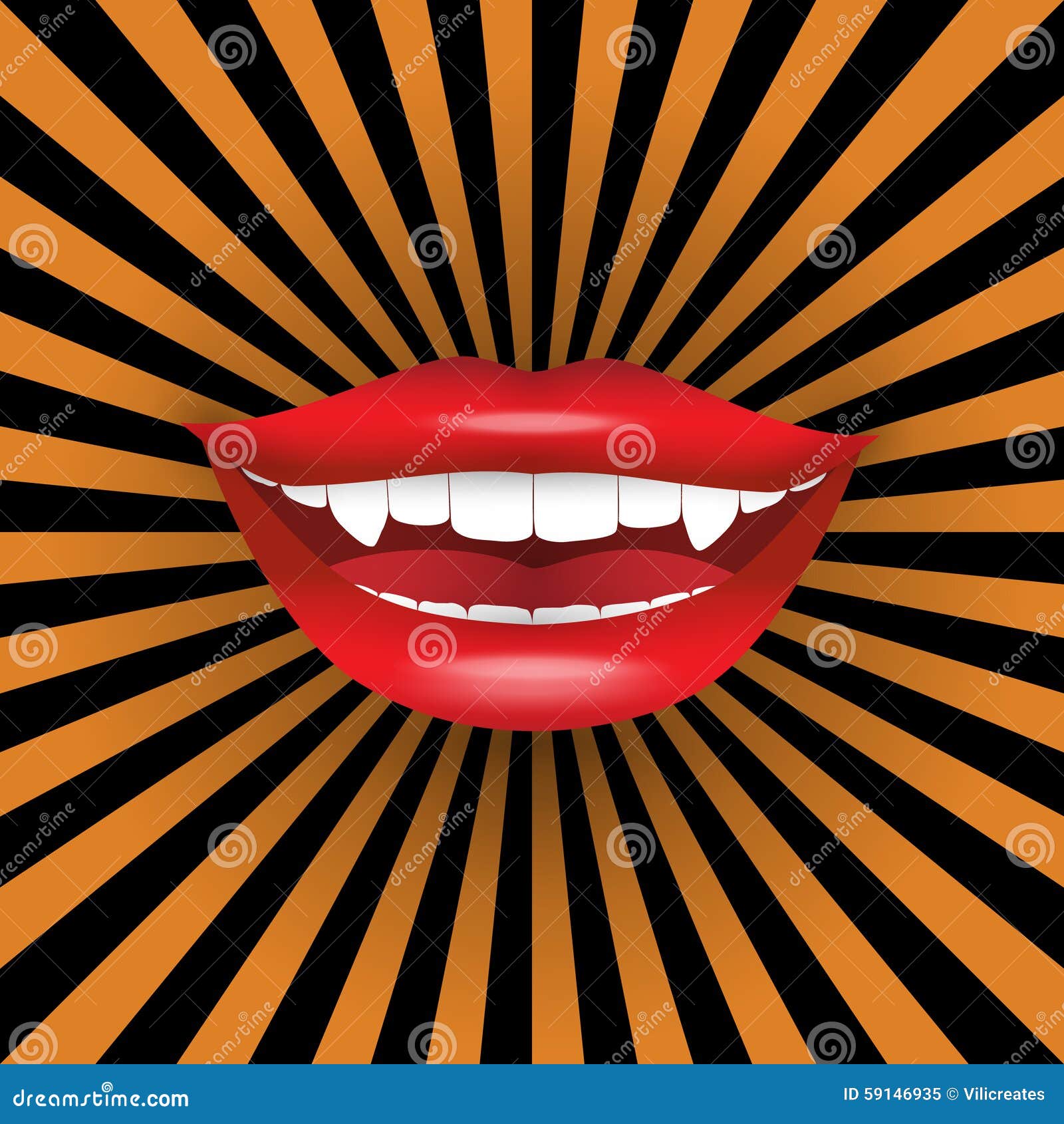 Vampire smile stock vector. Illustration of laughing - 59146935