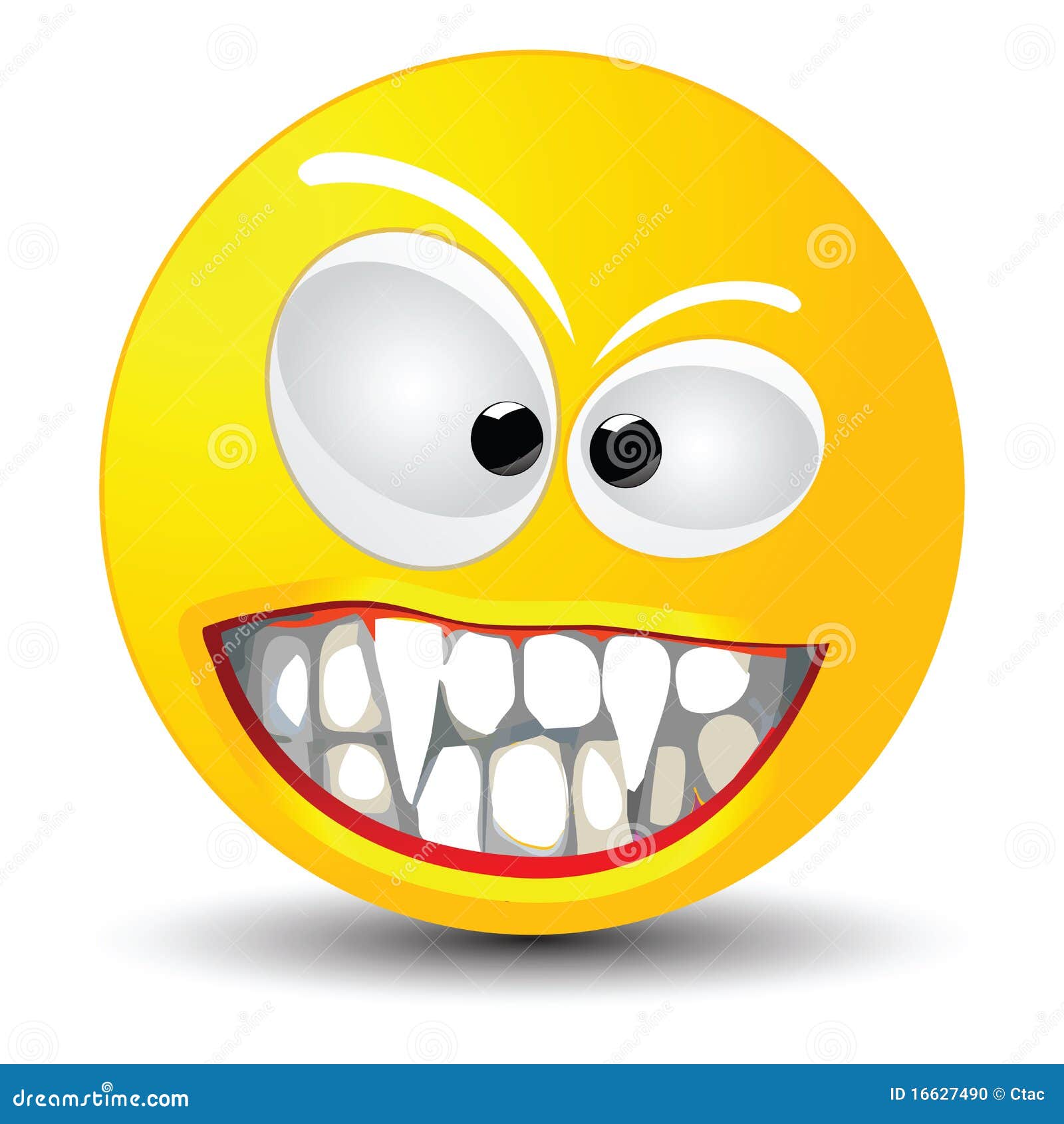 Vampire smiley stock vector. Illustration of fang, round - 16627490