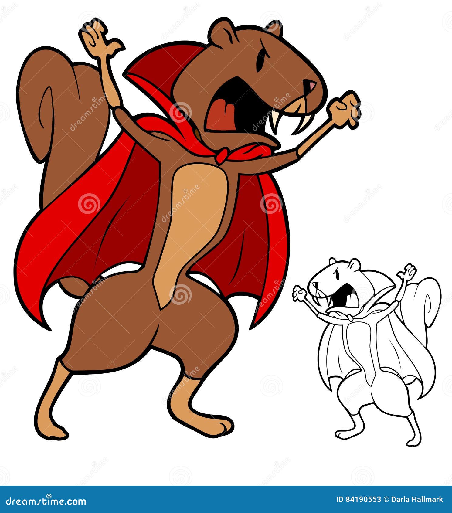 Vampire Squirrel Attacks! stock vector. Illustration of bizarre - 84190553