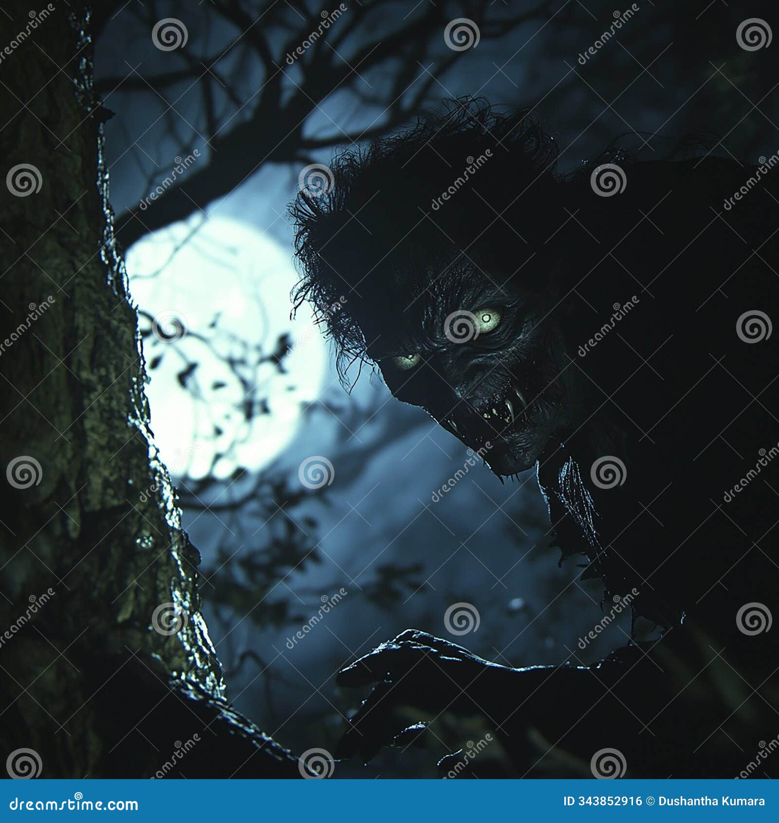 Vampire in a Haunted Forest Illustration Stock Illustration ...