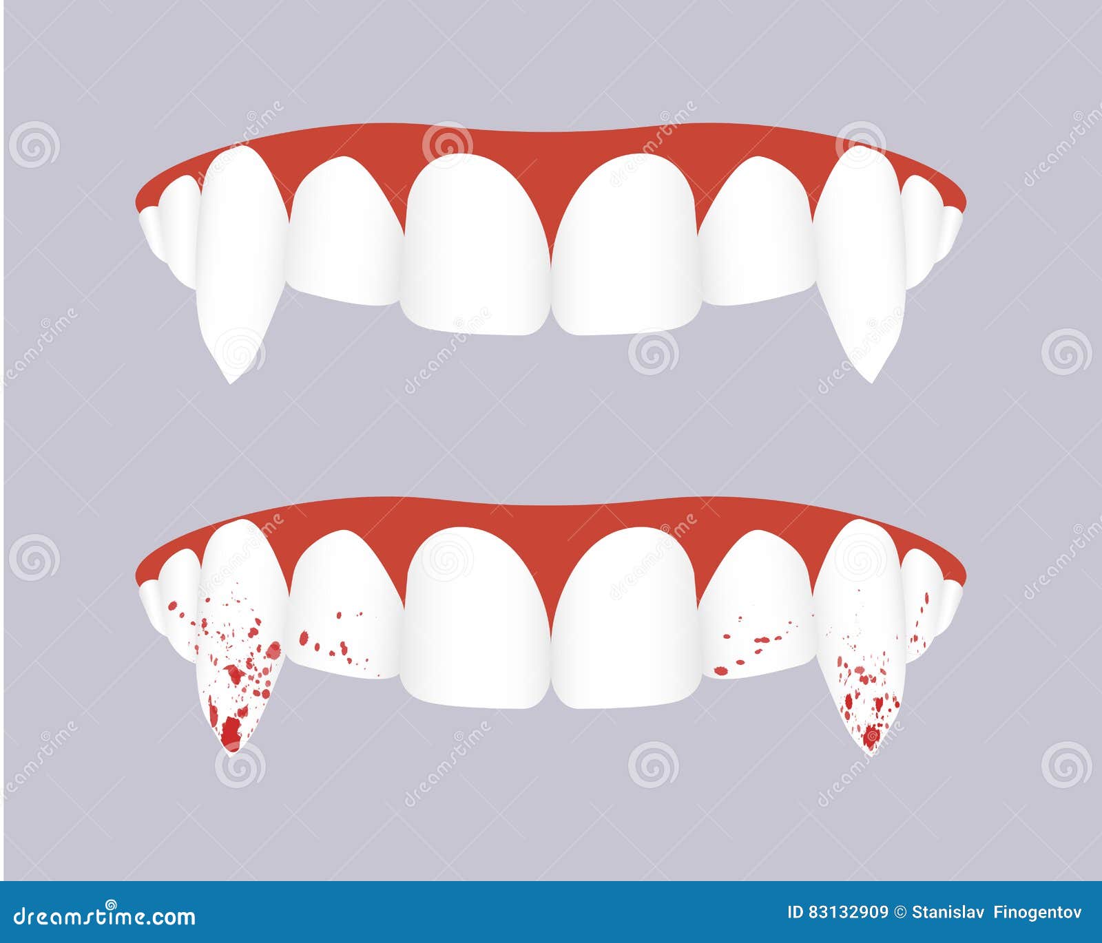 Vampire Teeth Vector Illustration | CartoonDealer.com #44282726