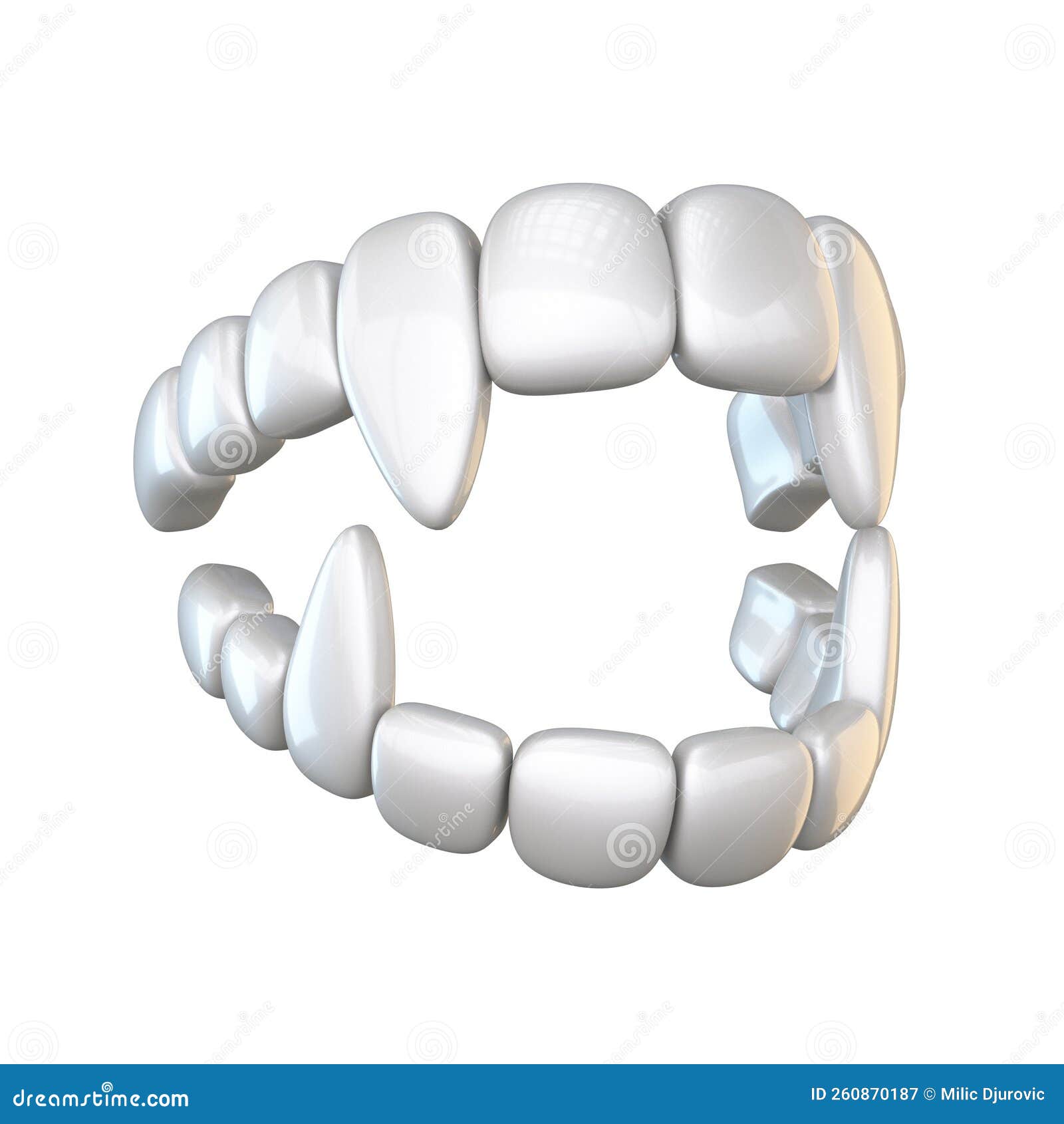 Vampire teeth 3D stock illustration. Illustration of expression - 260870187